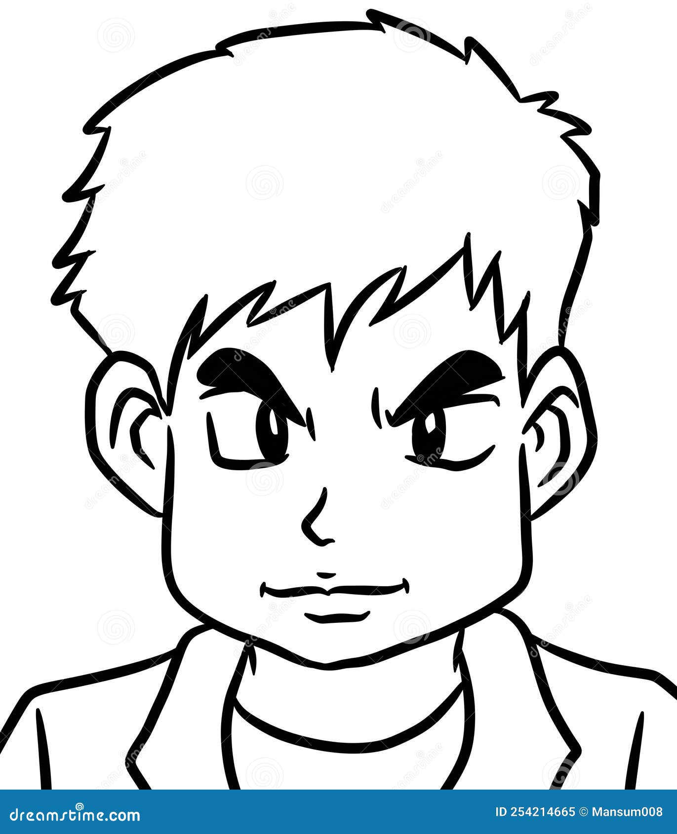 Black and White of Cute Man Cartoon for Coloring Stock Illustration ... Black and White of Cute Man Cartoon for Coloring Stock Illustration ...