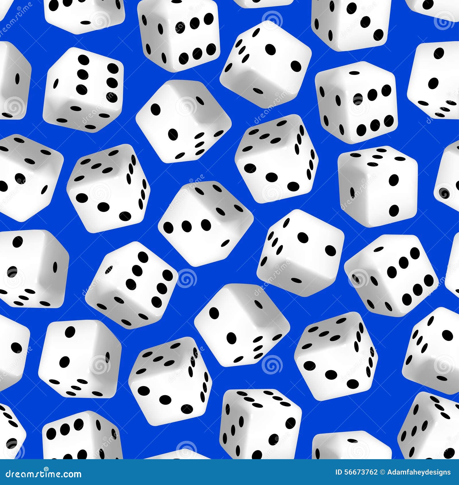 Black and White 3D Dice Seamless Pattern Stock Vector - Illustration of ...