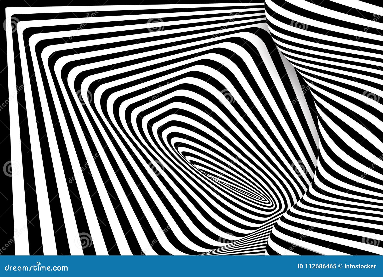 Black White 3d Line Distortion Illusion Stock Vector - Illustration of ...