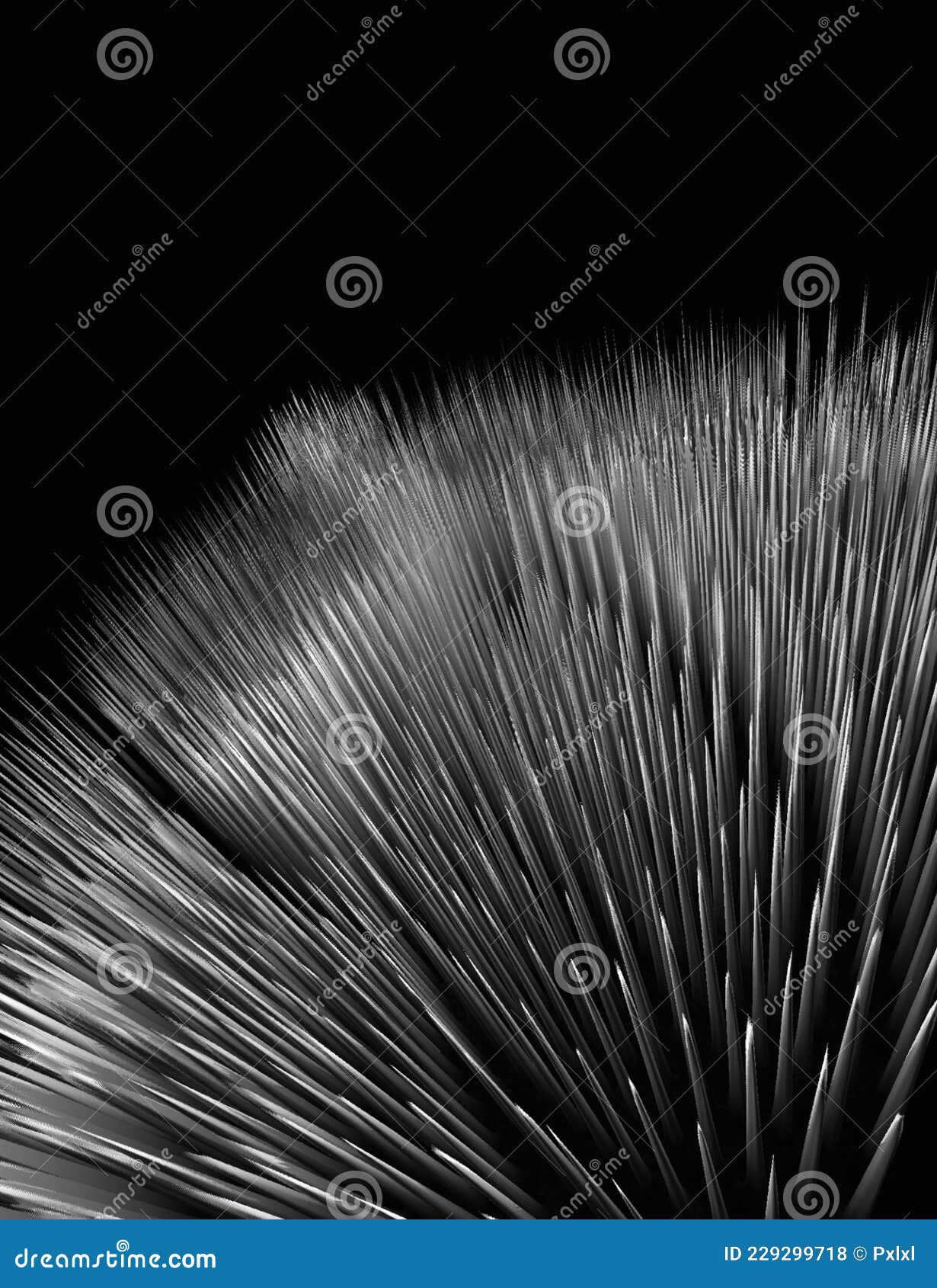 Black and White 3d Needles Abstract Background Illustration Stock ...