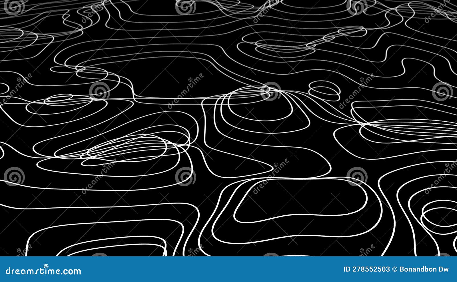 Black and White 3D Topographic Map Background Concept Abstract ...