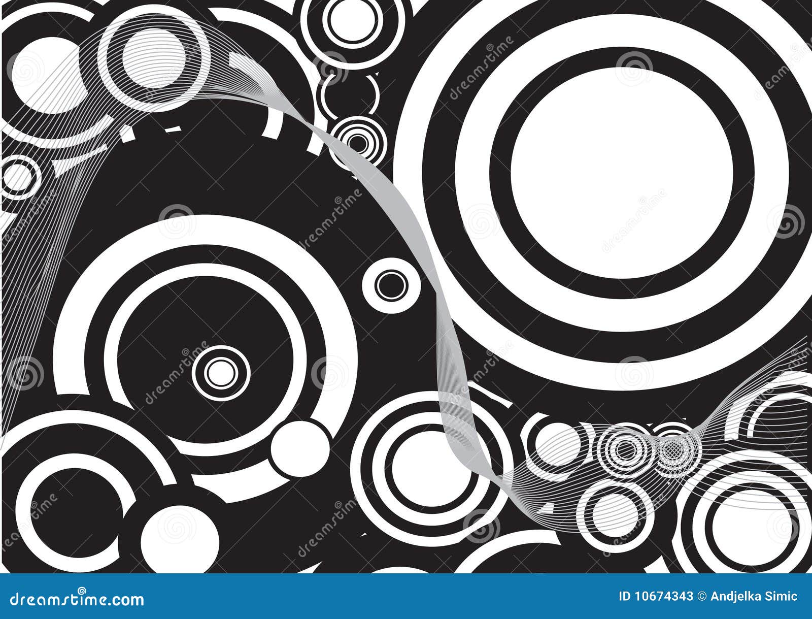Black and White Decorative Circle Stock Vector - Illustration of ...