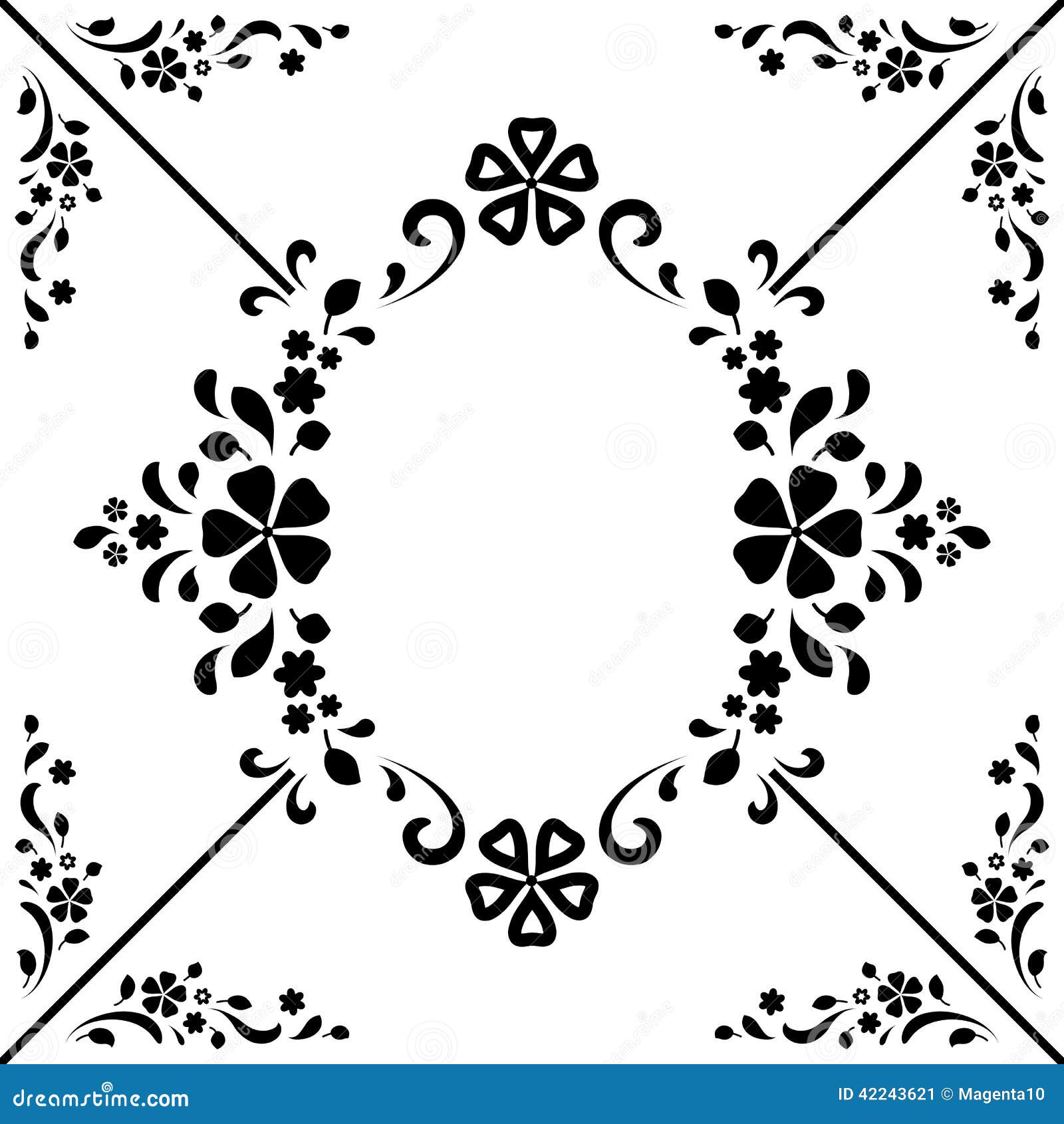 Black and White Decorative Frame Stock Vector - Illustration of frame ...