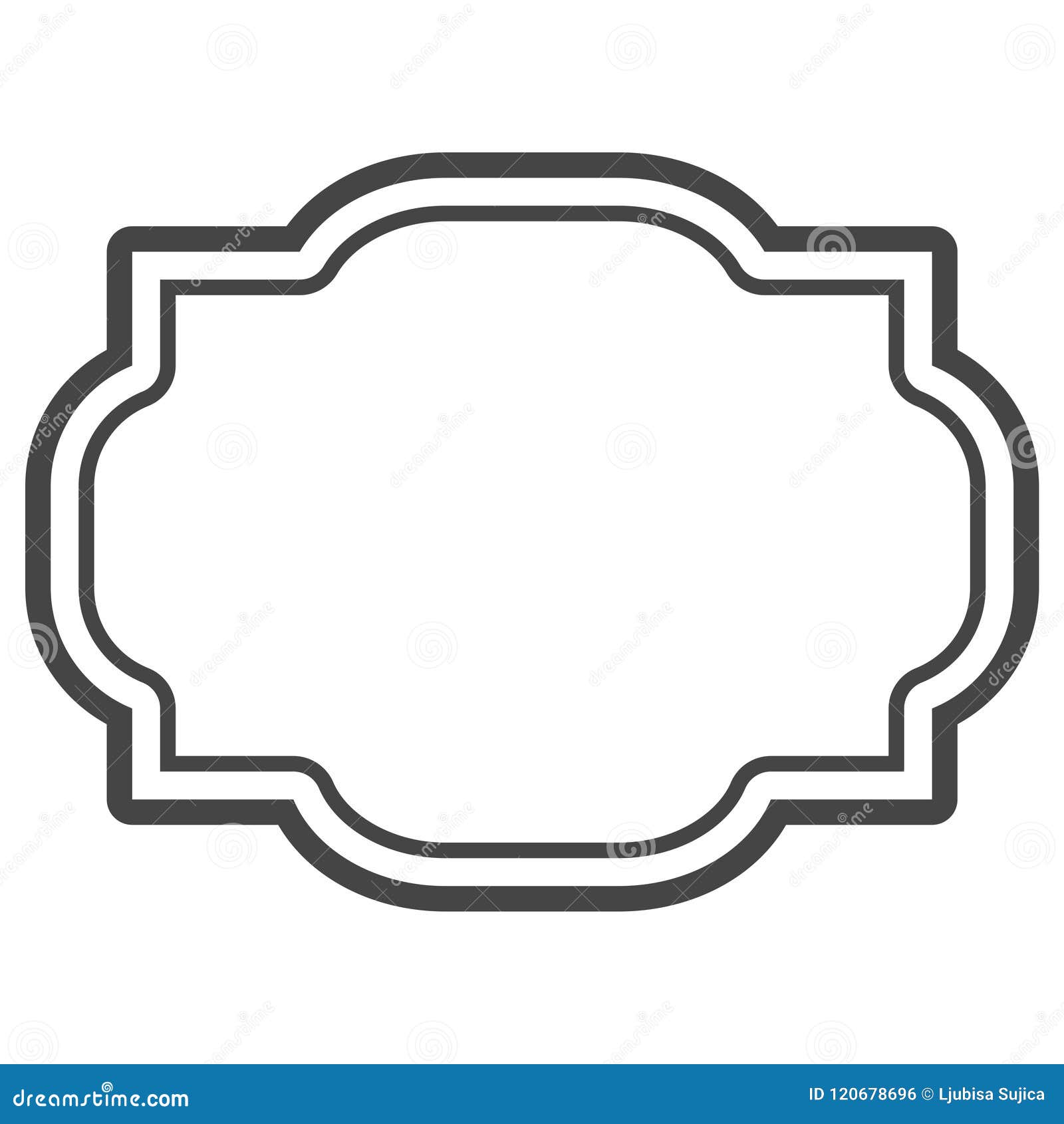 Black and White Decorative Line Border Frame Stock Vector ...