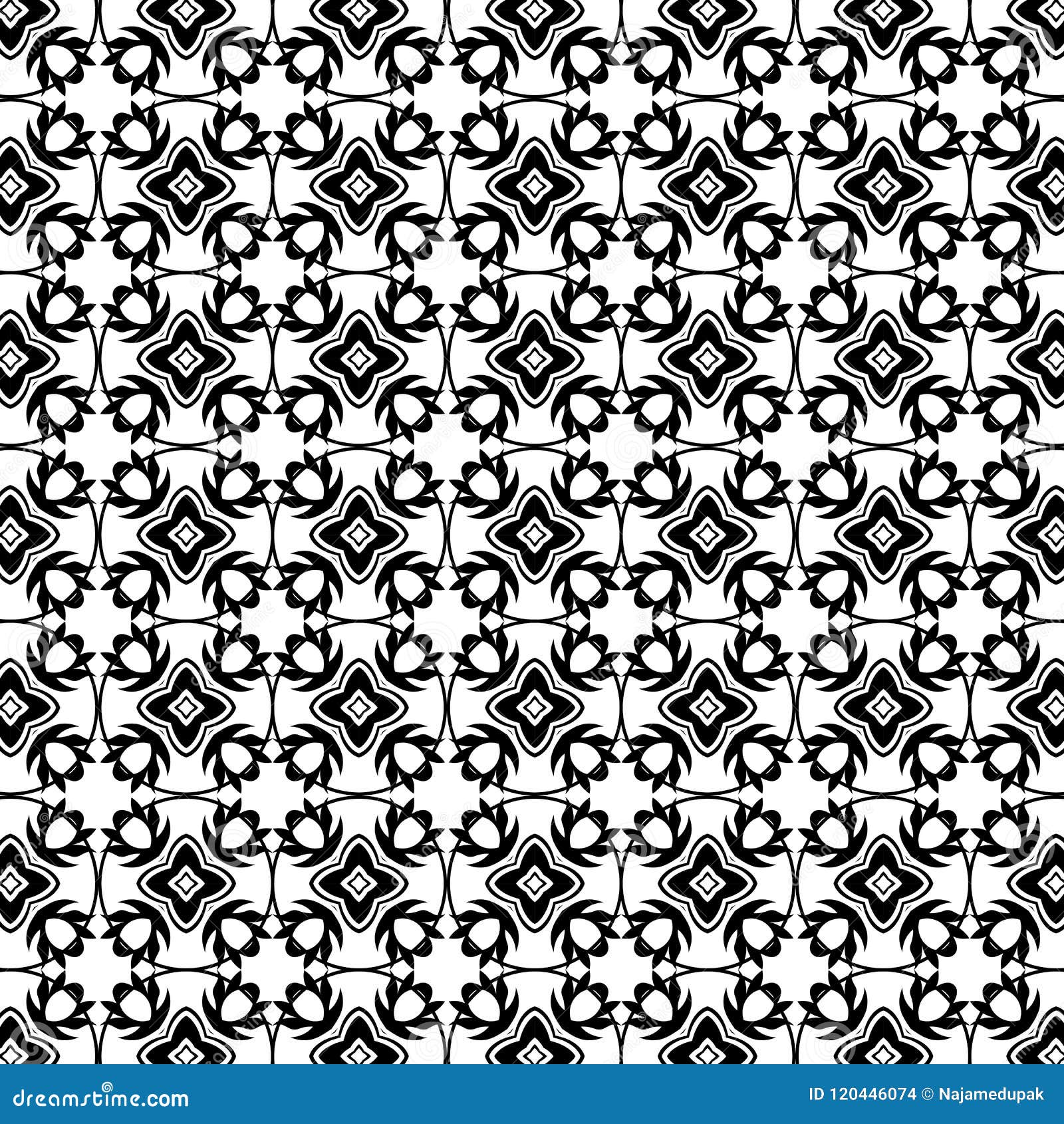 Black and White Decorative Pattern for Wallpaper, Textile Designing and ...
