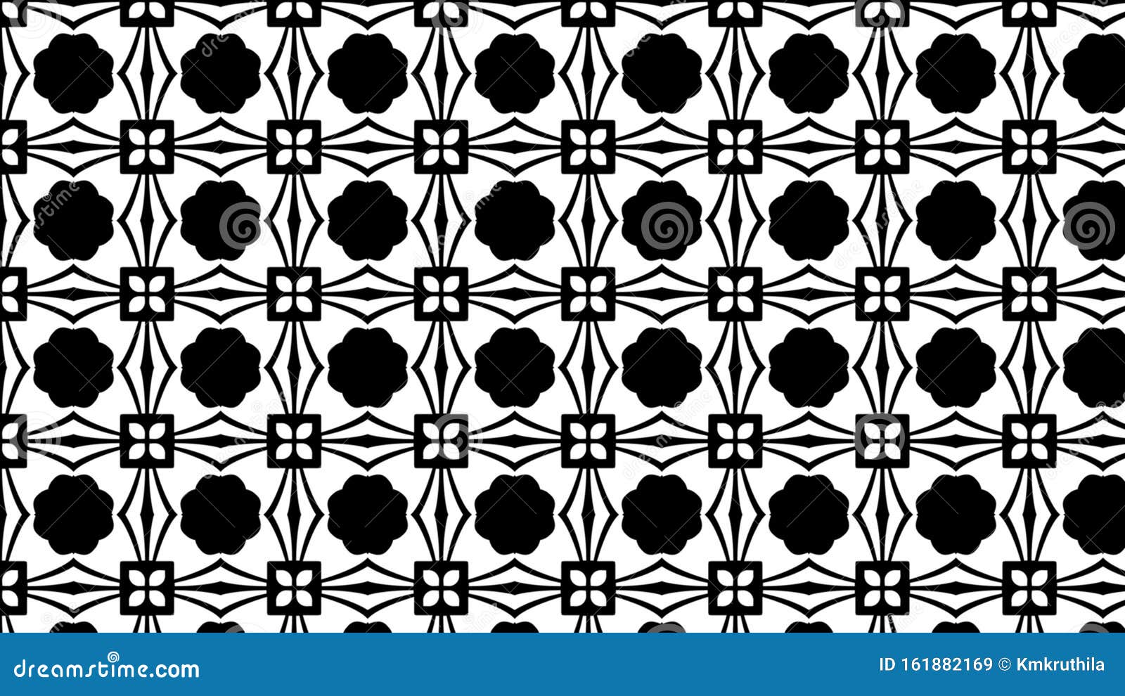 Black and White Decorative Wallpaper Pattern Graphic Stock Illustration ...