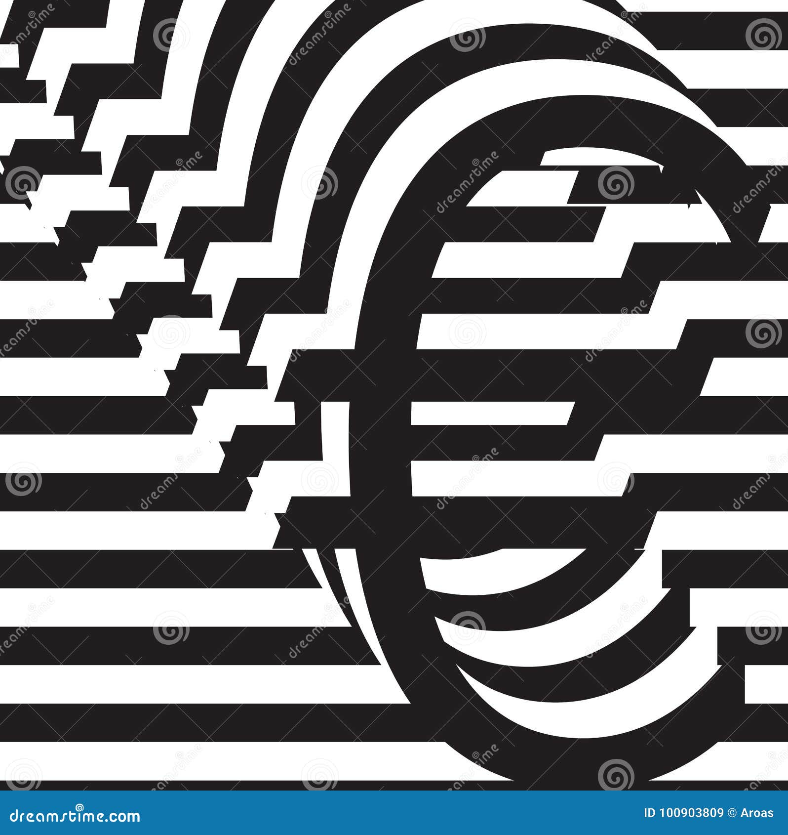 Black and White Design Template Symbol Stock Vector - Illustration of ...