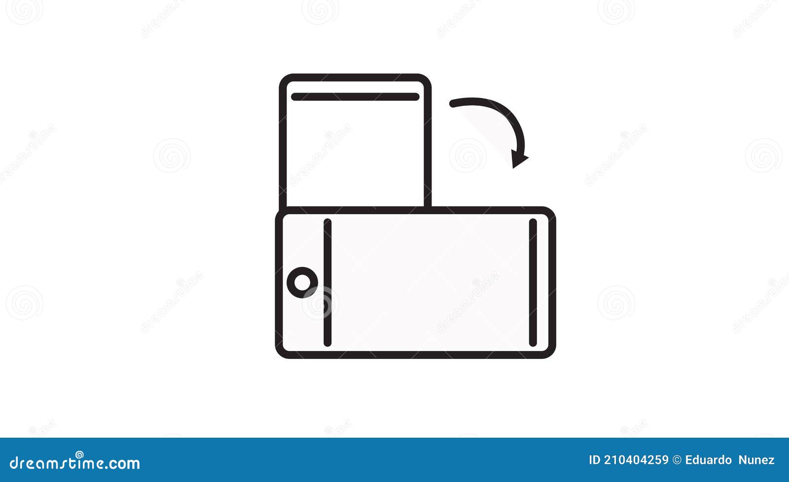 Vector Isolated Illustration of a Smartphone or Device Flipping Stock ...