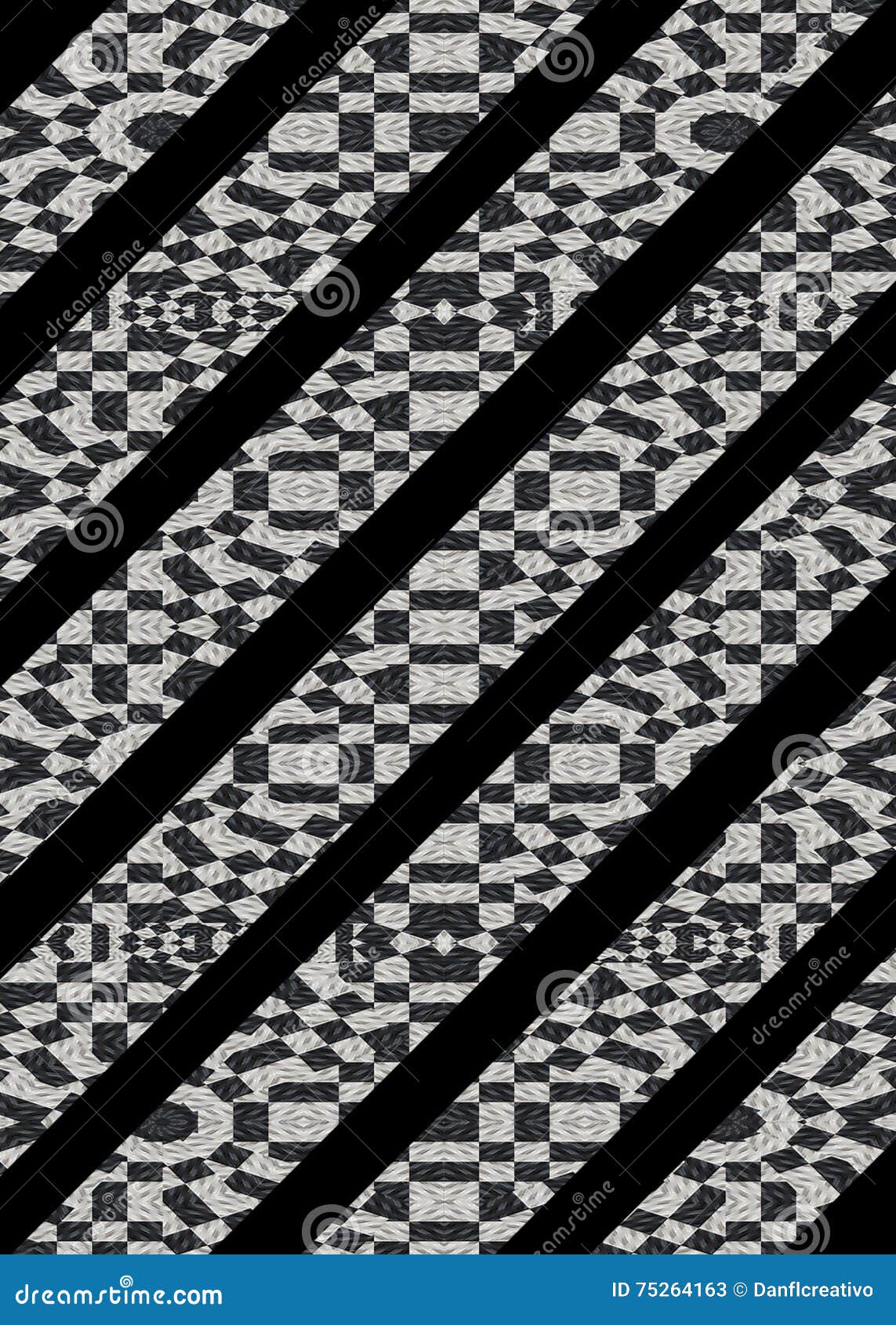 Black and White Diagonal Stripes Pattern Stock Illustration ...