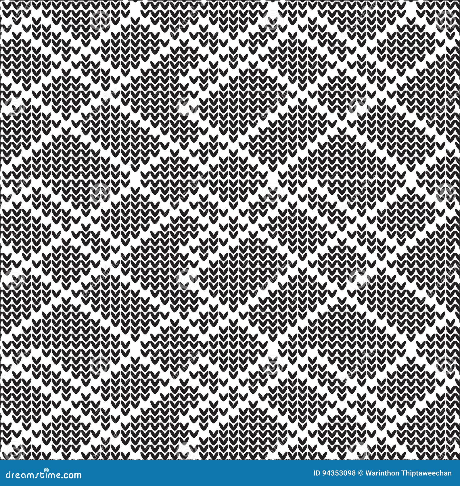 Black and White Diamond Shape Abstract Knitting Pattern Stock Vector ...