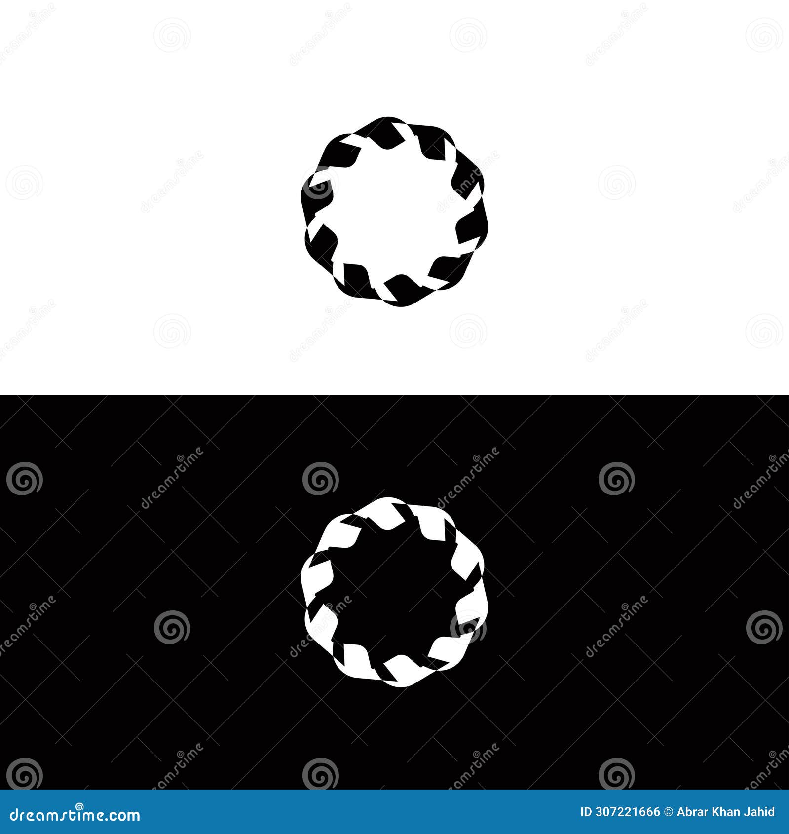 Black and White Different Circle Vector Logo Stock Vector ...