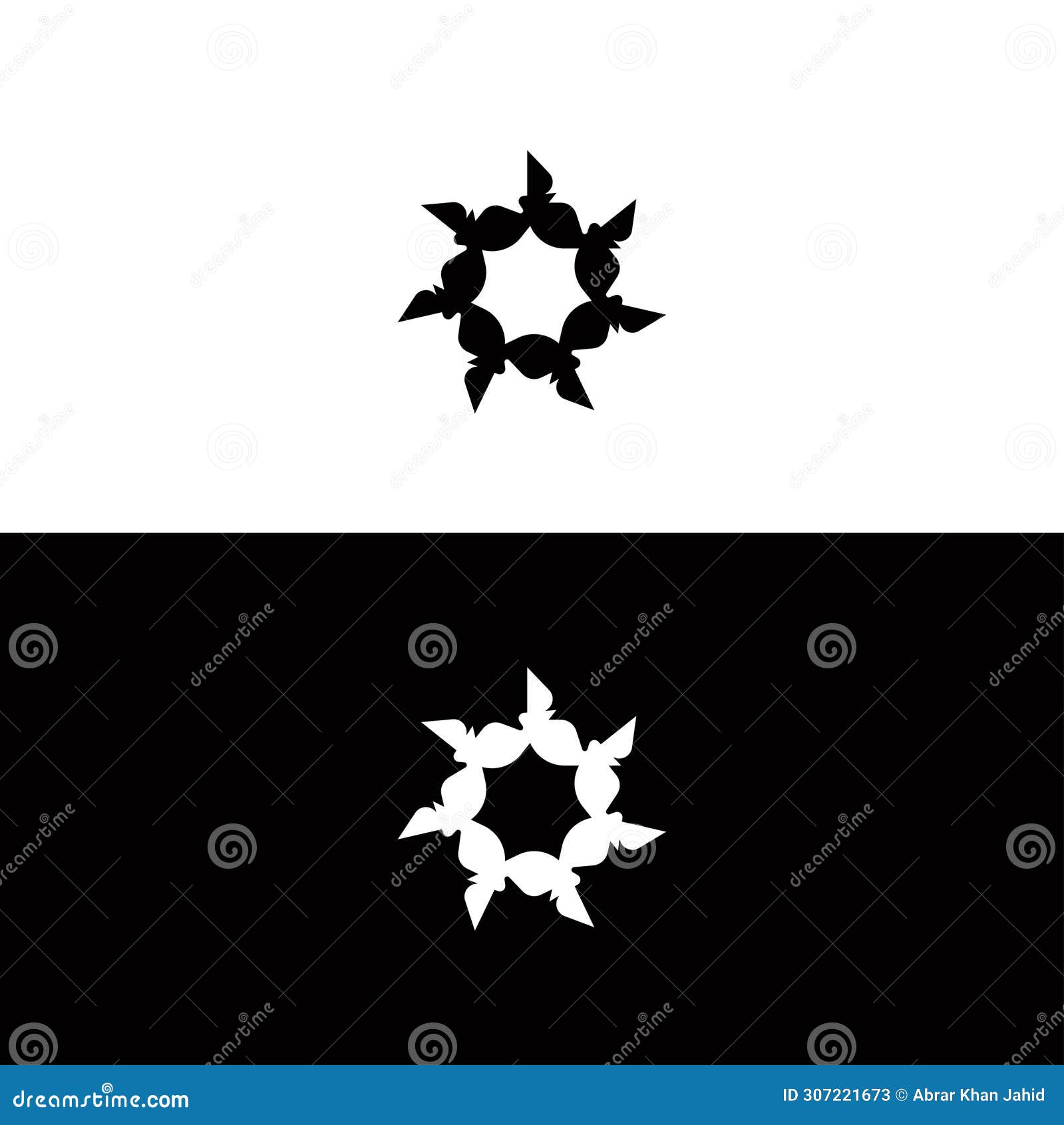 Black and White Different Circle Vector Logo Stock Vector ...