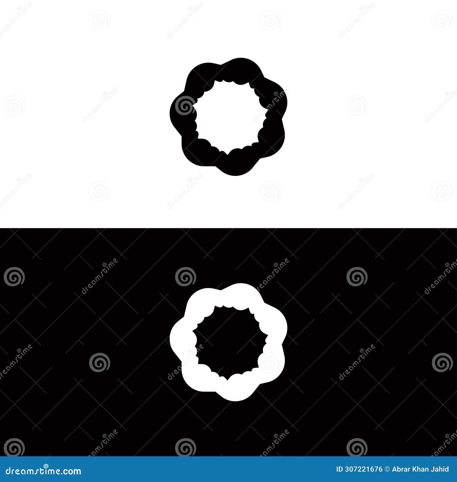 Black and White Different Circle Vector Logo Stock Vector ...