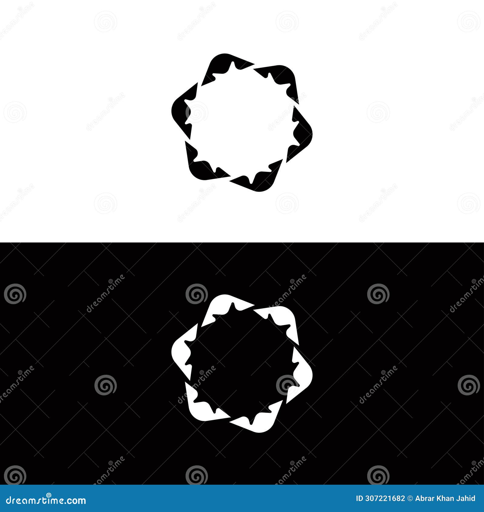 Black and White Different Circle Vector Logo Stock Vector ...