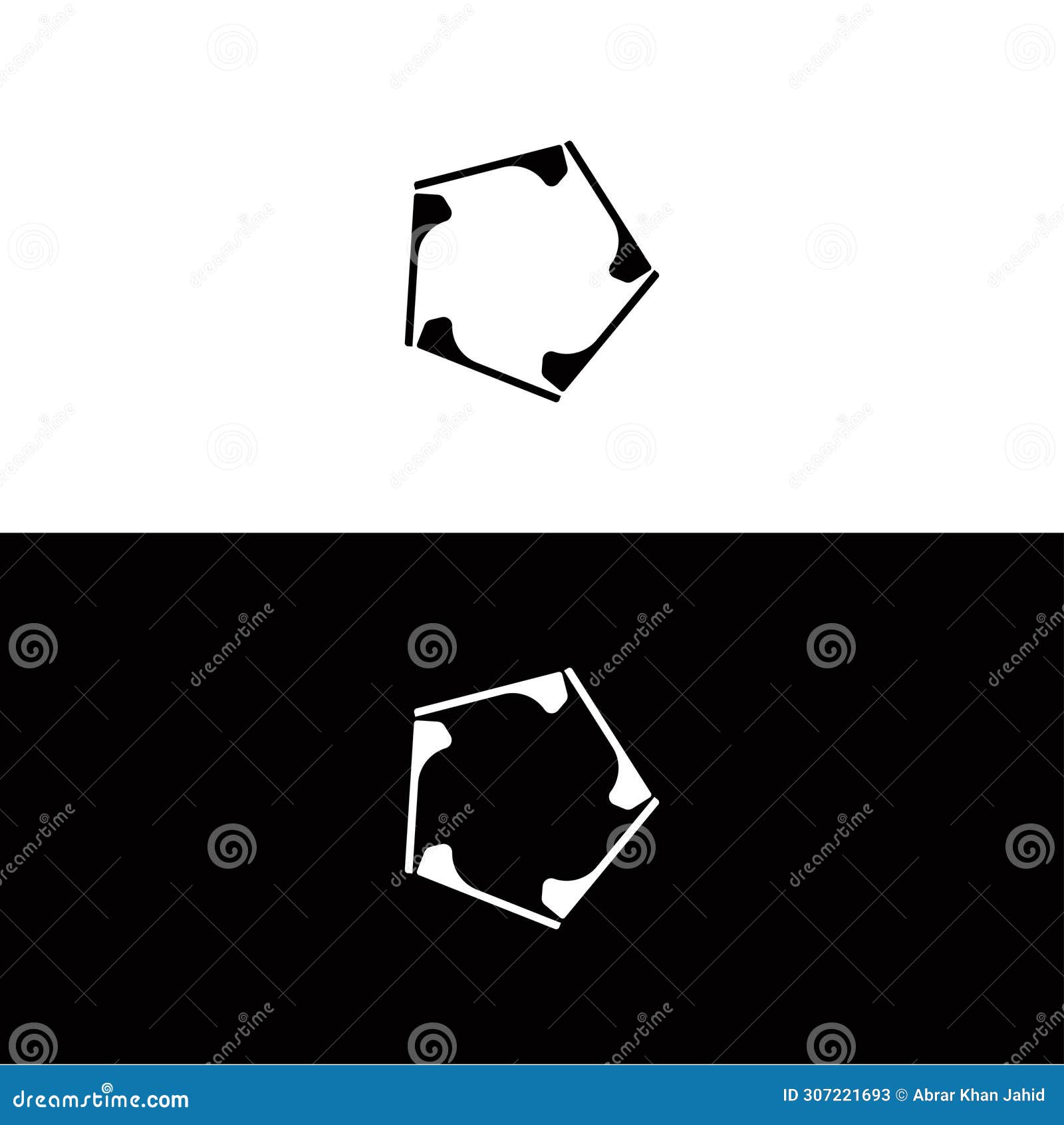 Black and White Different Circle Vector Logo Stock Vector ...