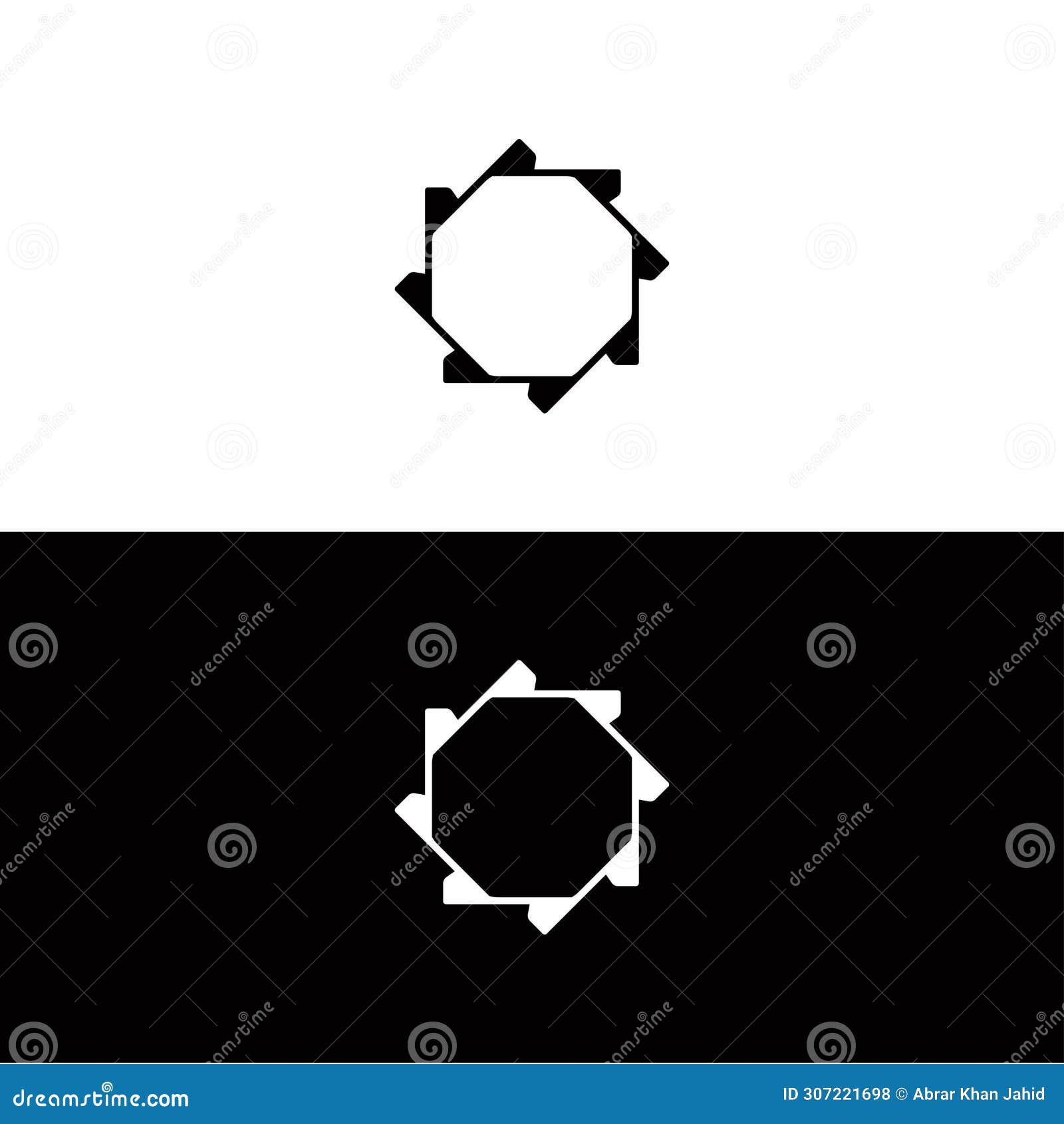 Black and White Different Circle Vector Logo Stock Vector ...