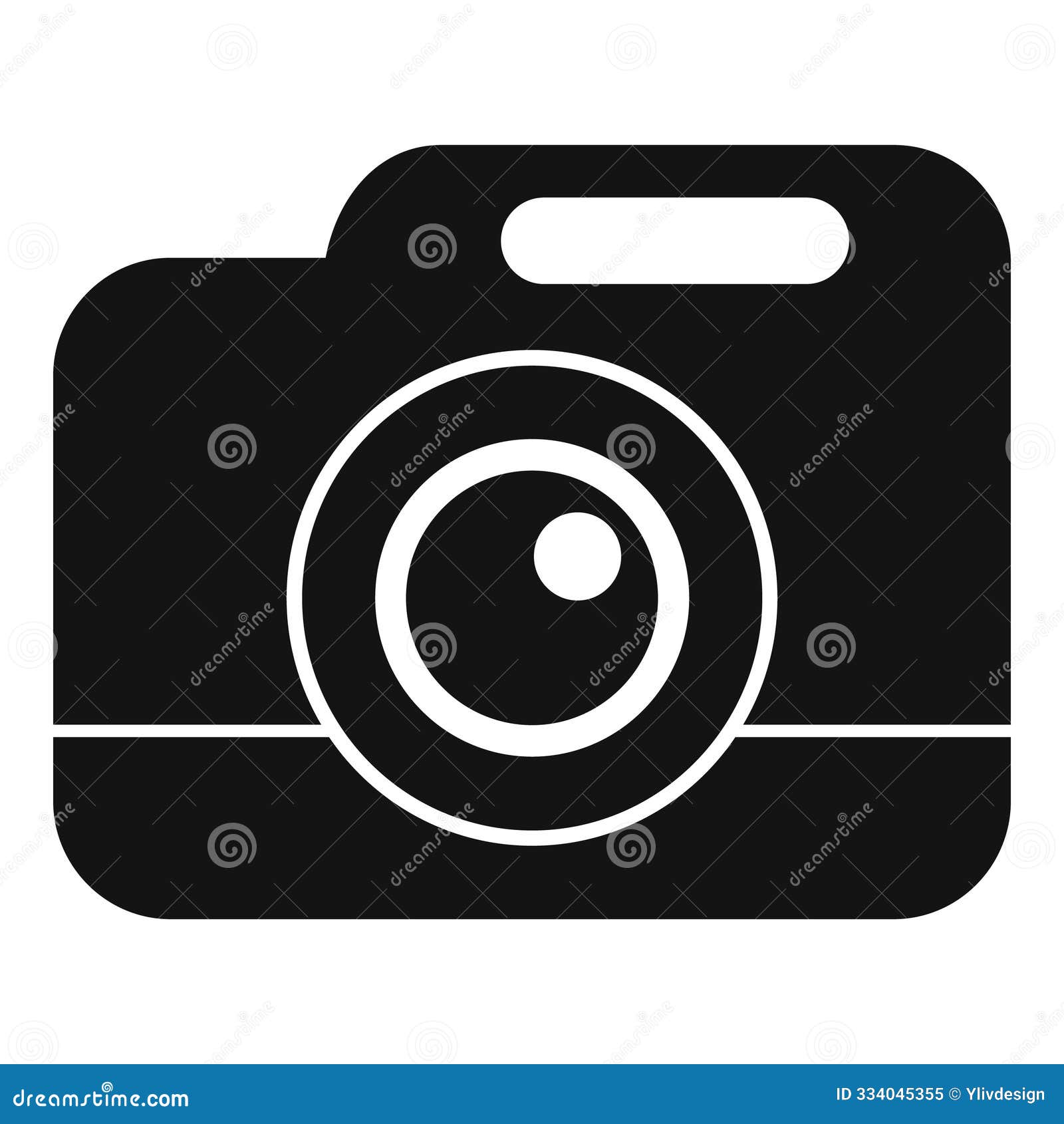 Black and White Digital Camera Icon Representing Photography Stock ...