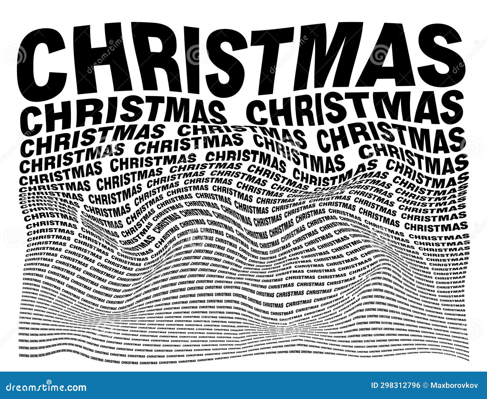 Black and White Distorted Background Composed of Christmas Decreasing ...