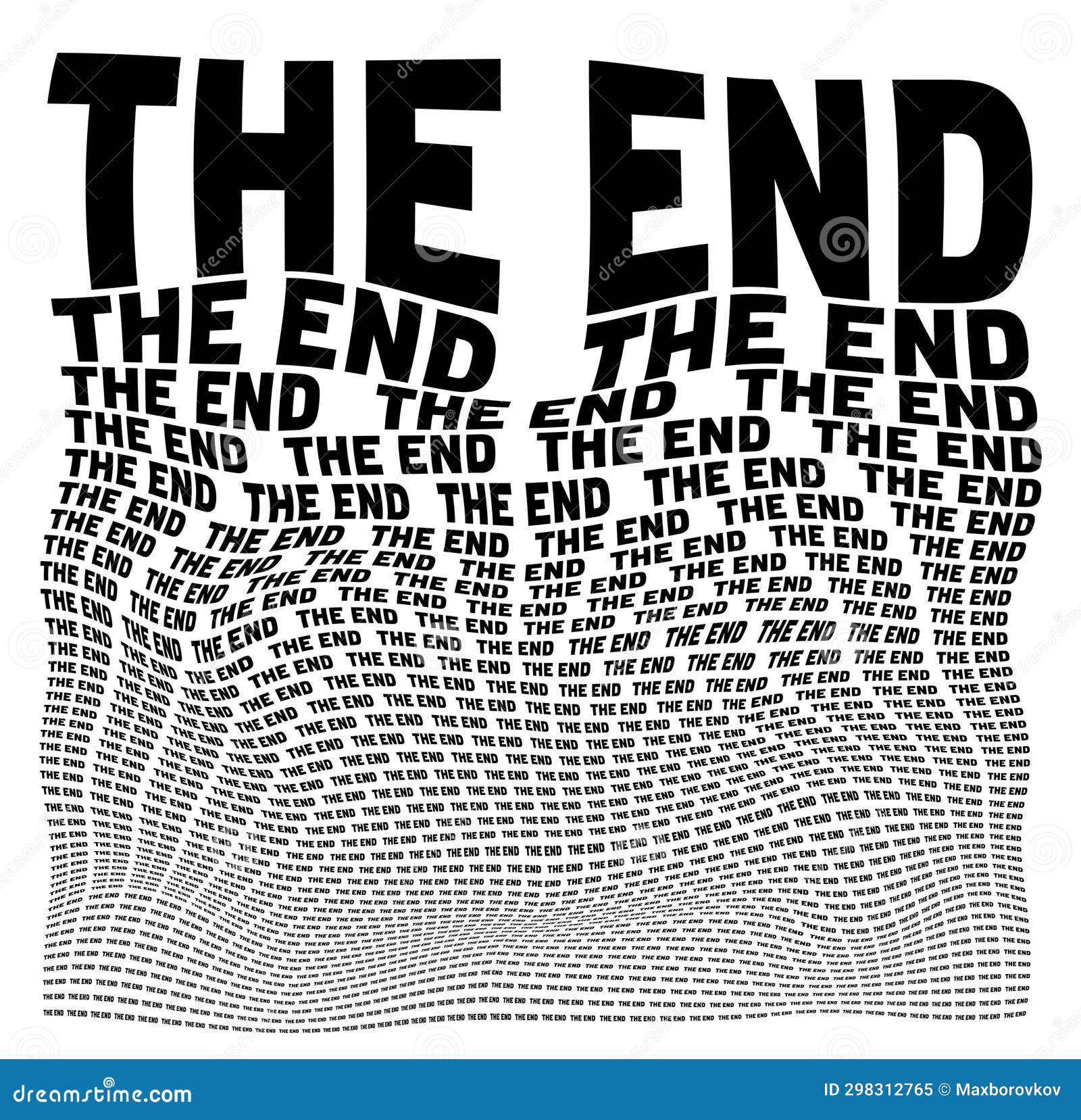 Black and White Distorted Background Composed of the End Decreasing ...