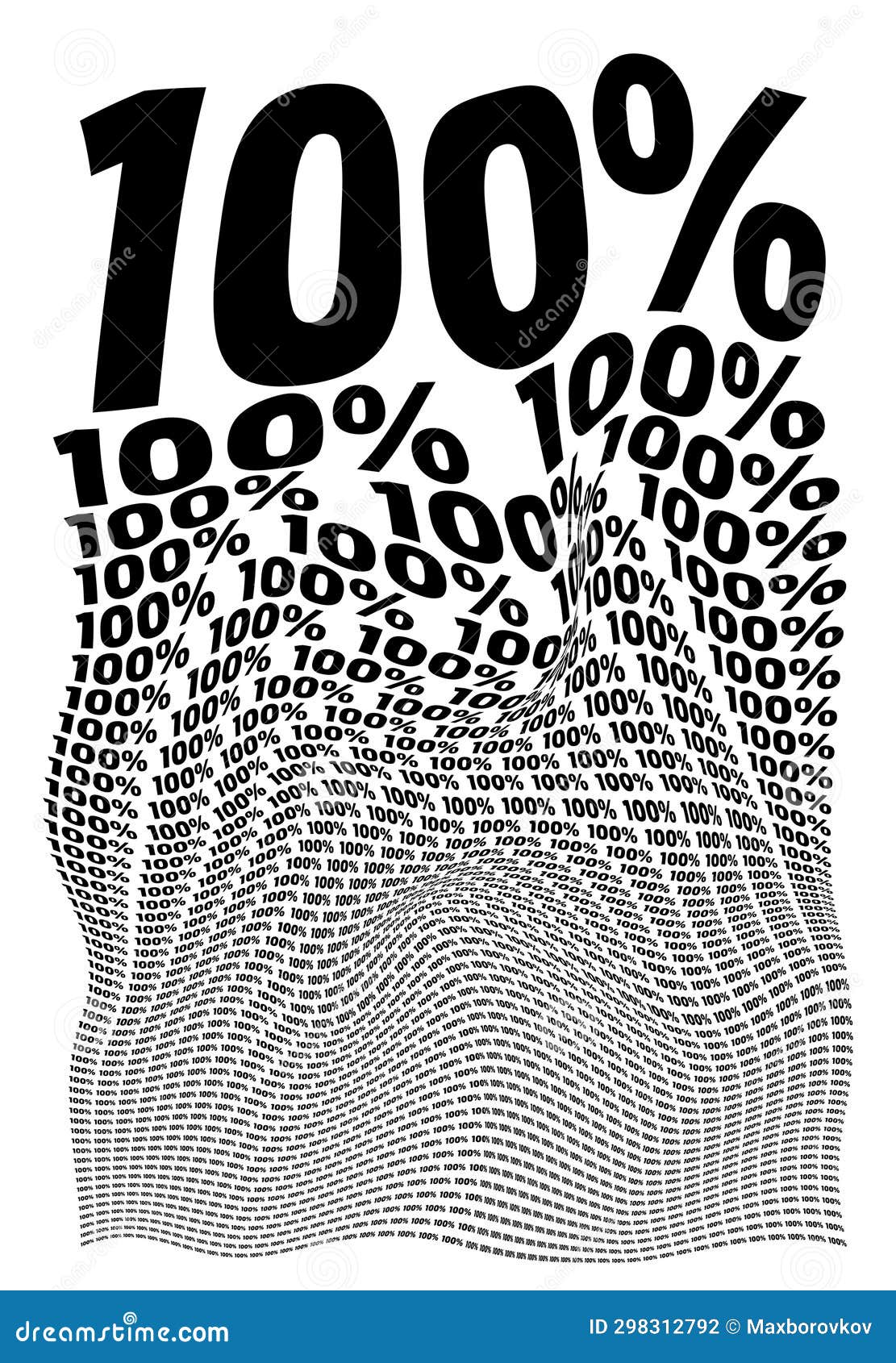 Black and White Distorted Background Composed of 100 Percent Decreasing ...