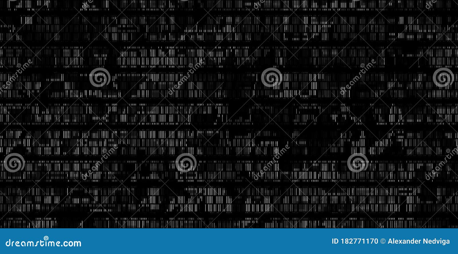 Black and White Dna Data Code Background. Stock Illustration ...