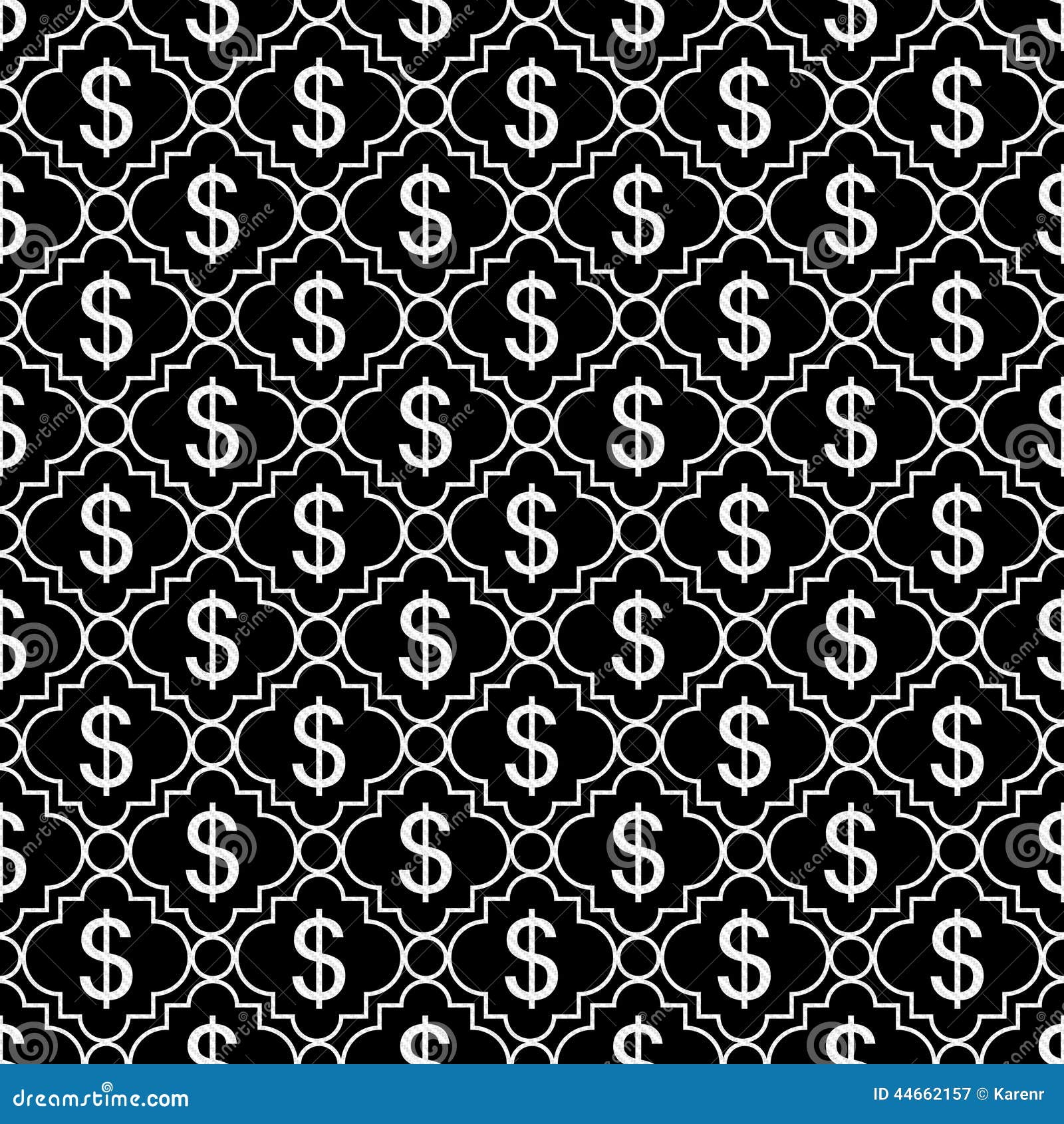 Black and White Dollar Sign Pattern Repeat Background Stock ...