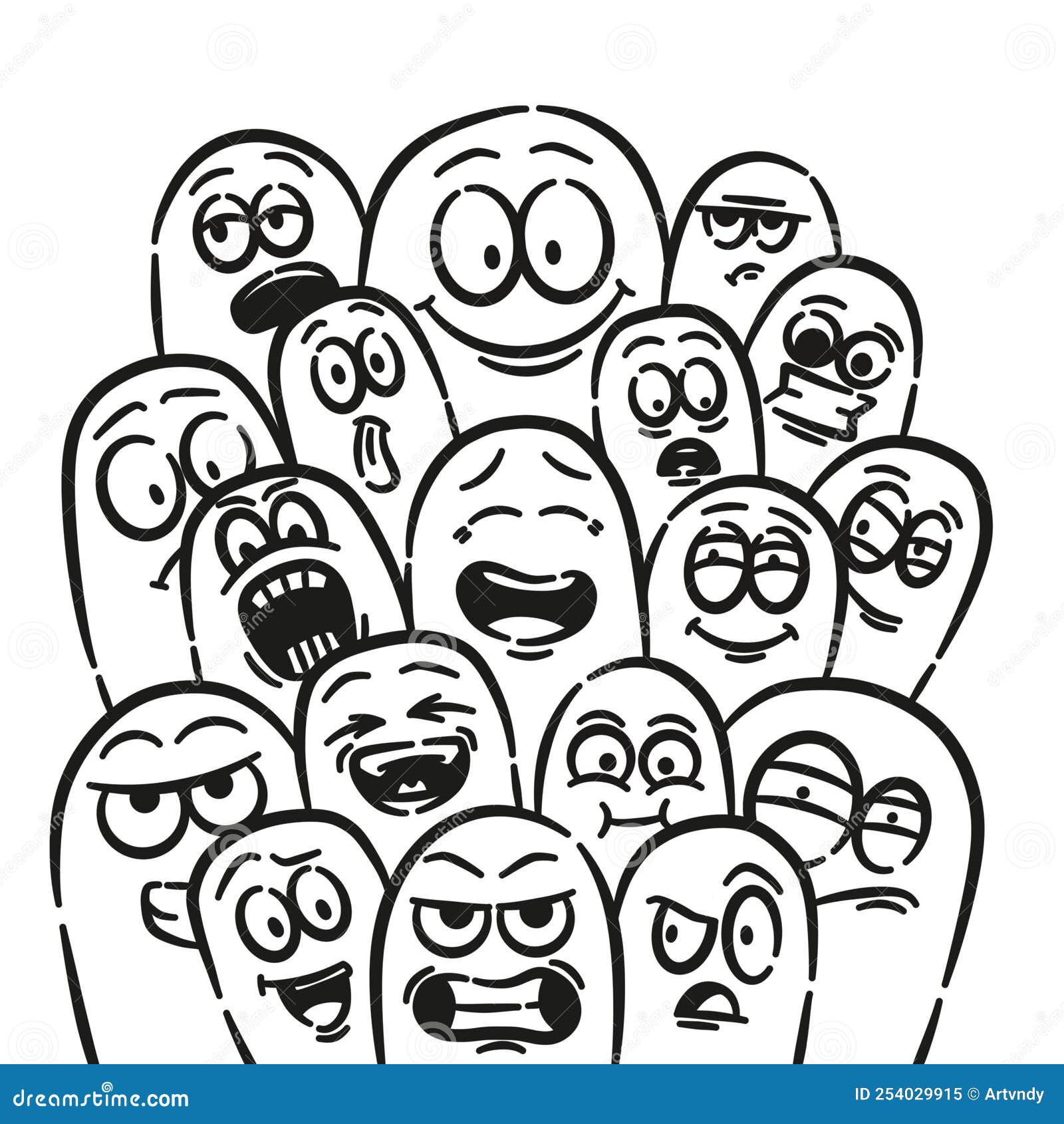 Black and White Doodle Art Illustration Stock Vector - Illustration of ...