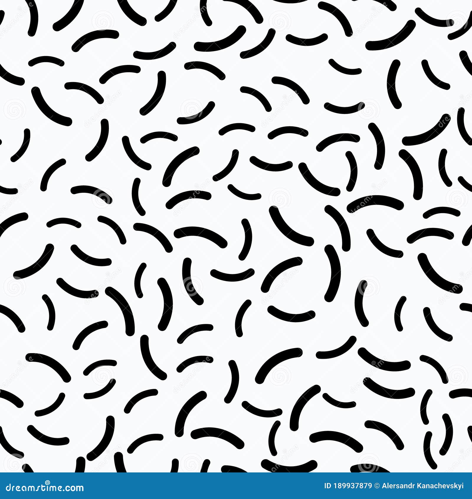 Black and White Doodle Seamless Pattern. Micro Elements Scribbled Print ...