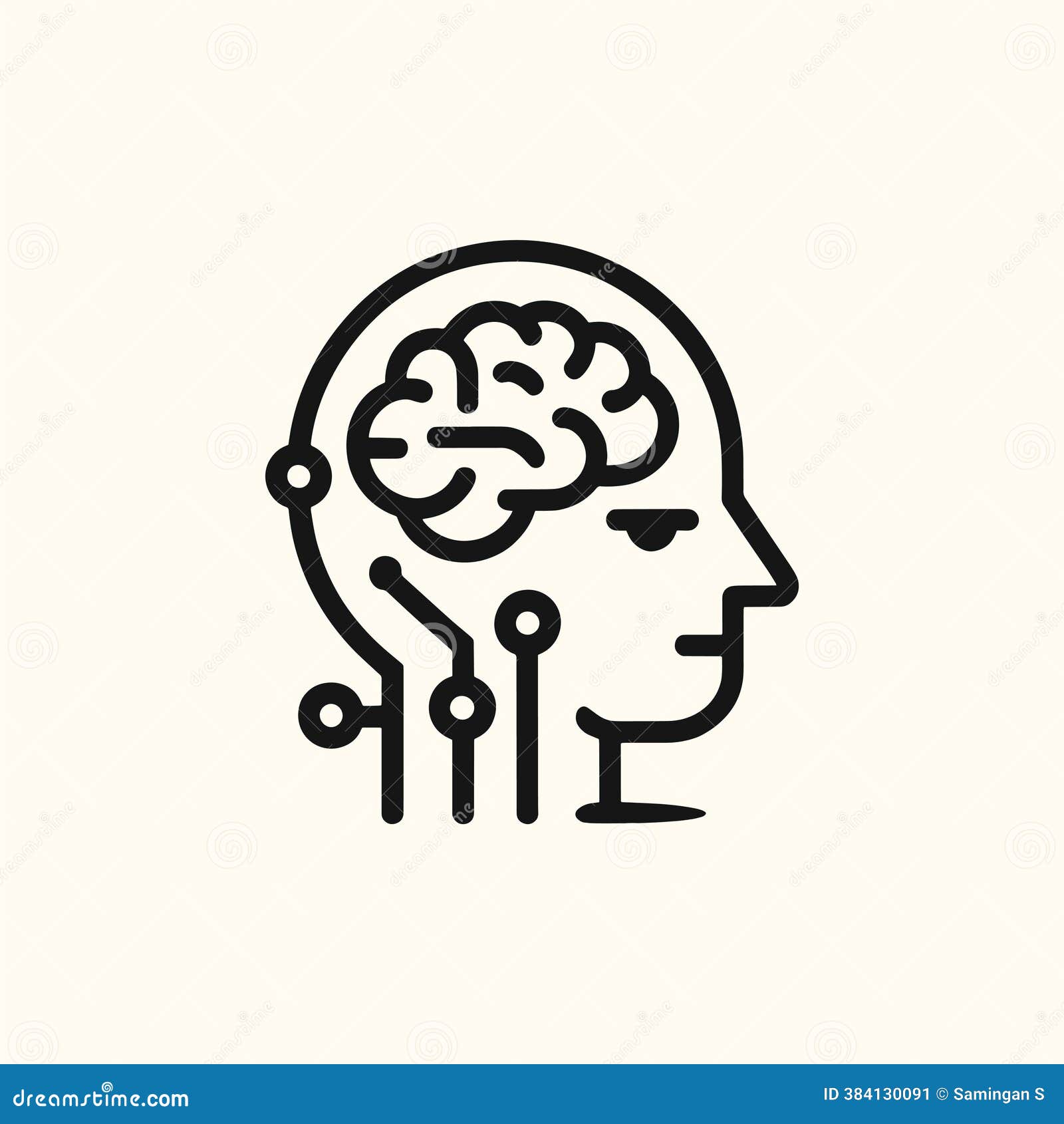 Brain Forehead Tree Logo People Green Concept Logo. Cartoon Vector ...
