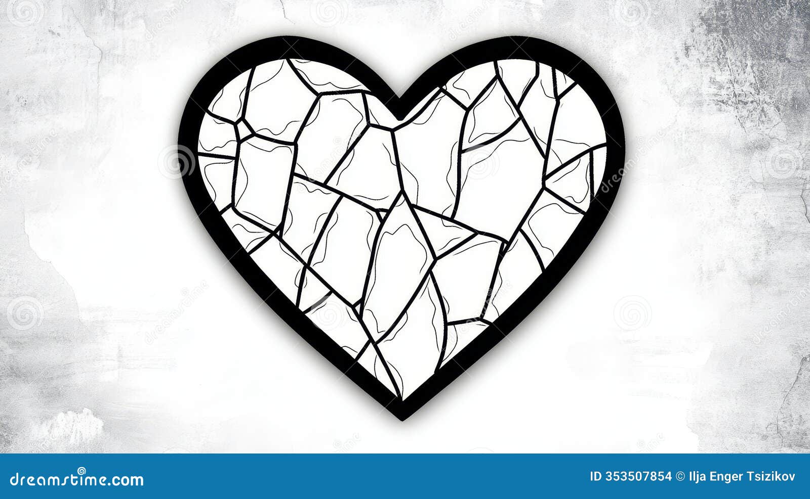 Black Heartbreak Or Broken Heart Cartoon Vector | CartoonDealer.com ...