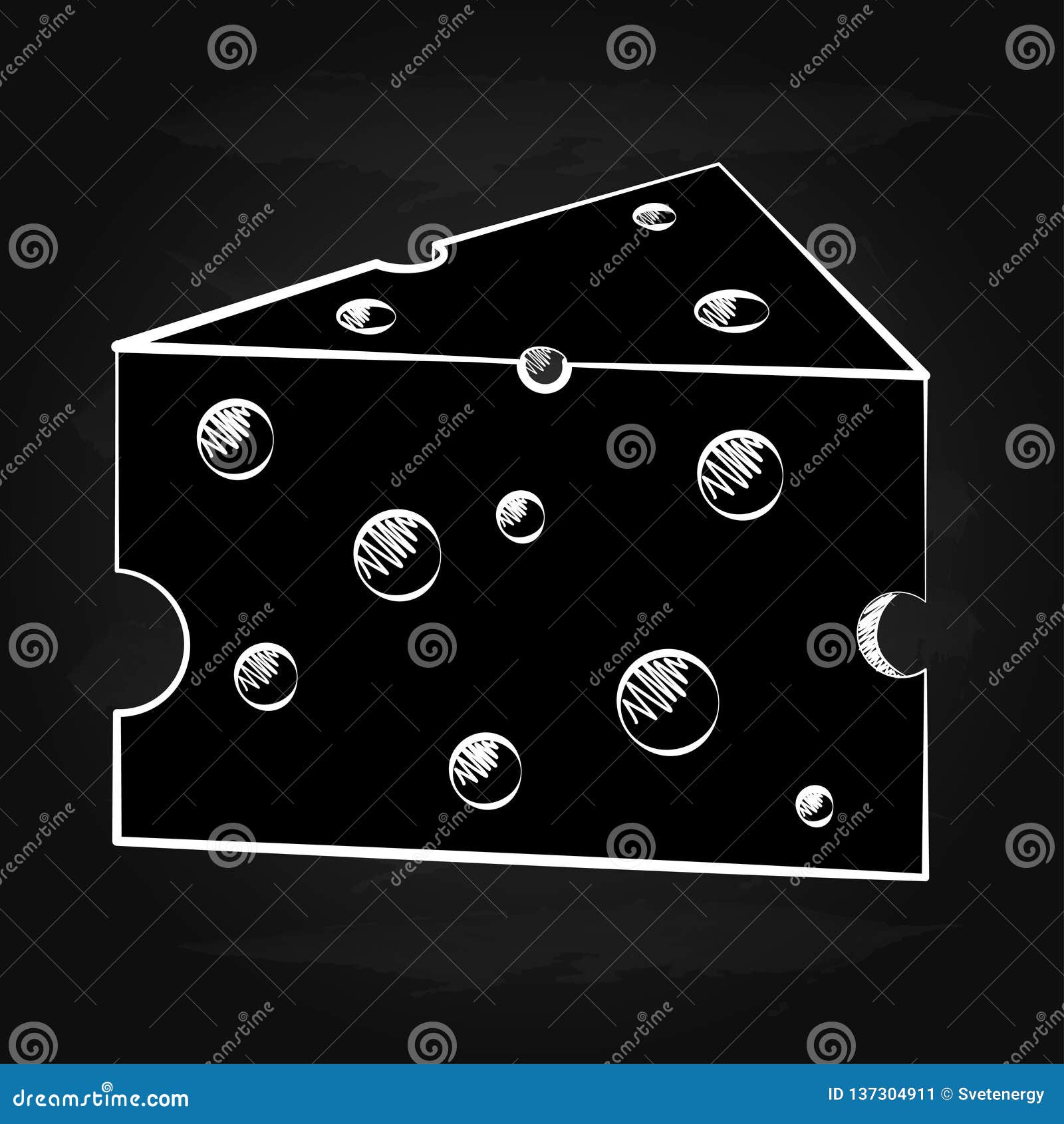 Black and White Drawing of a Piece of Cheese Stock Vector ...