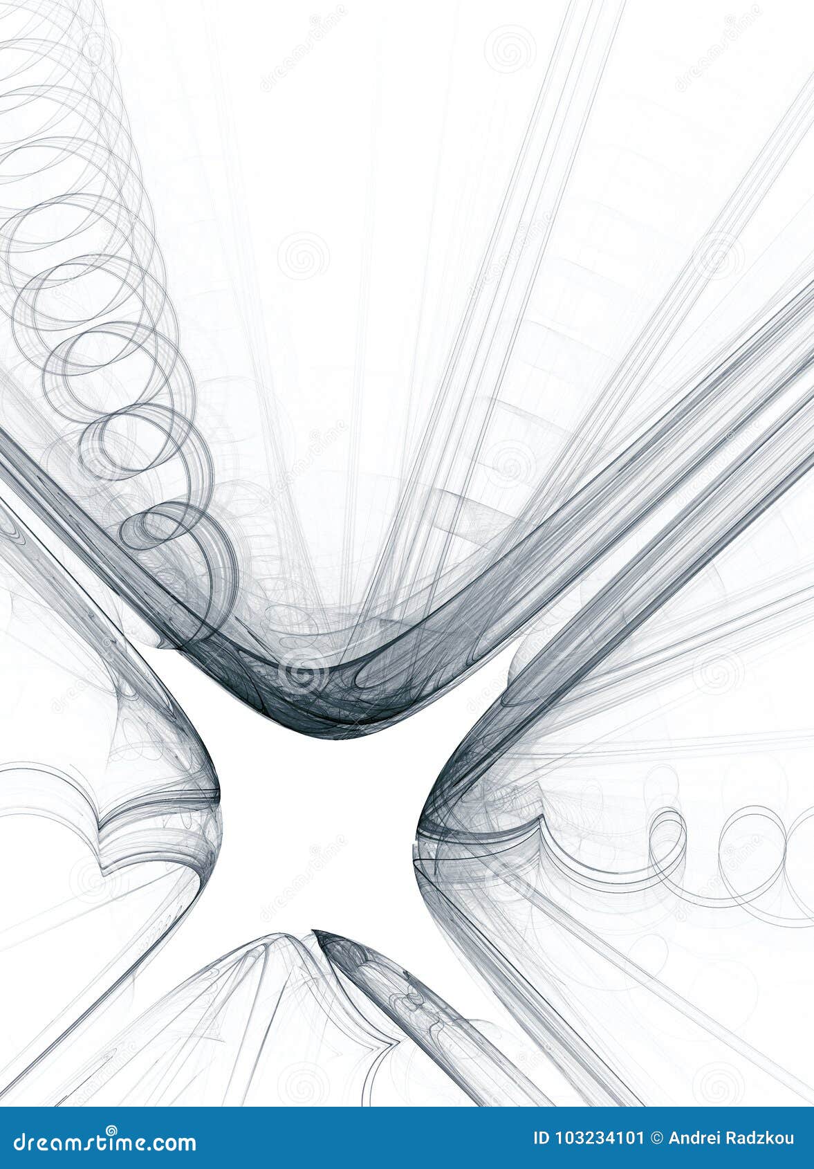 Black-and-white Drawing of Powerful Explosion of Flash Stock ...