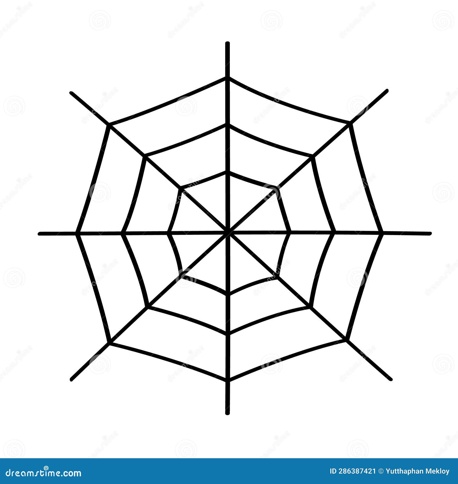Octagon 8 Spider Grid Pattern Radar Template, 8S Spider Diagram Cartoon ...