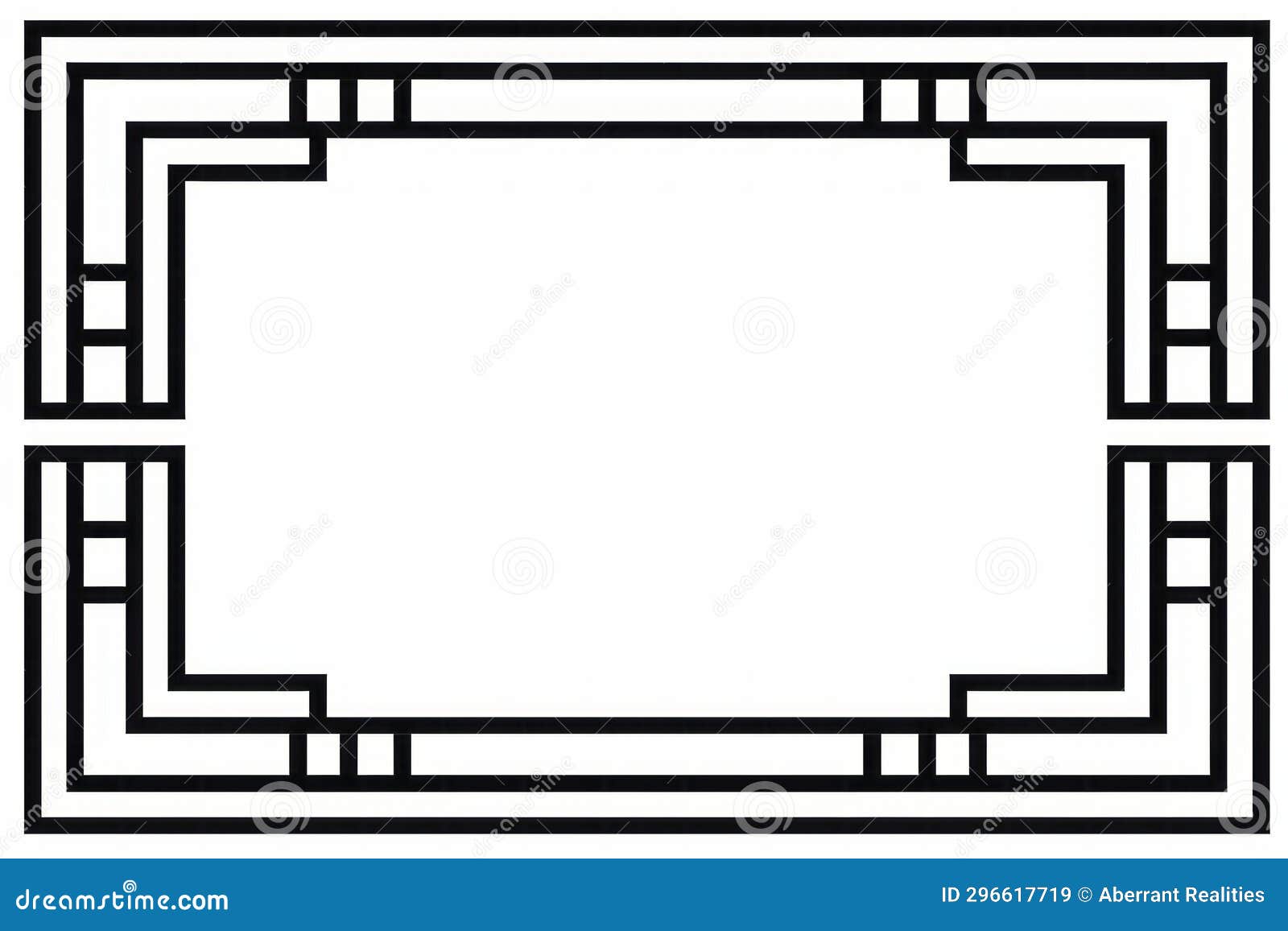 A Black and White Drawing of a Square Frame Stock Illustration ...