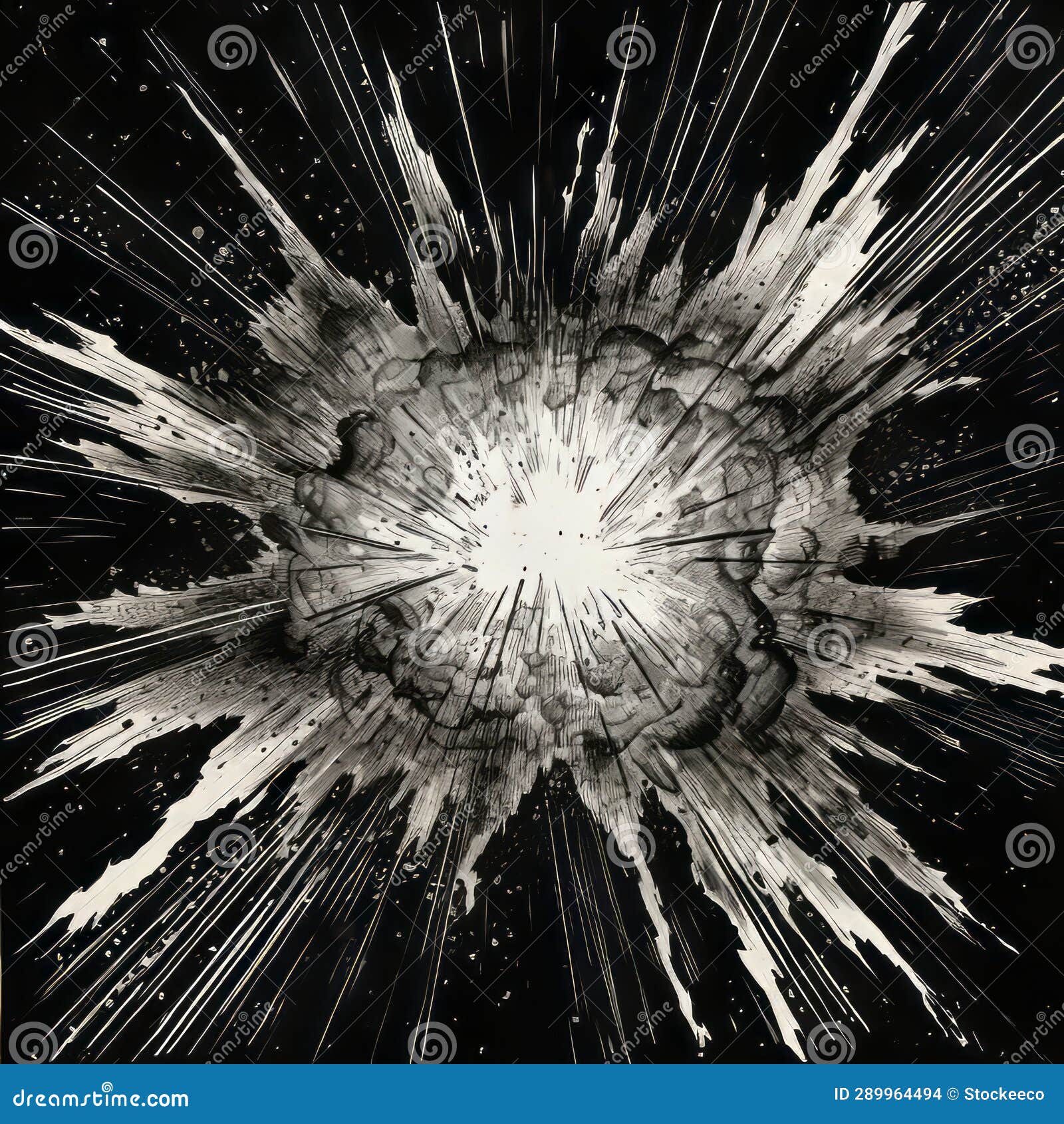 Retro Comic Book Style Supernova Explosion Art Stock Illustration ...