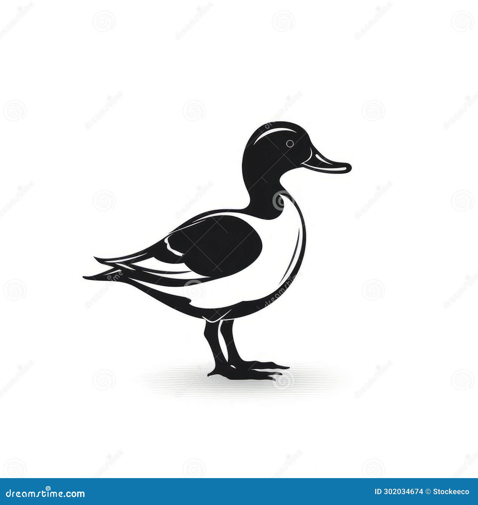 Black and White Duck Drawing: Personal Iconography in Simplistic ...