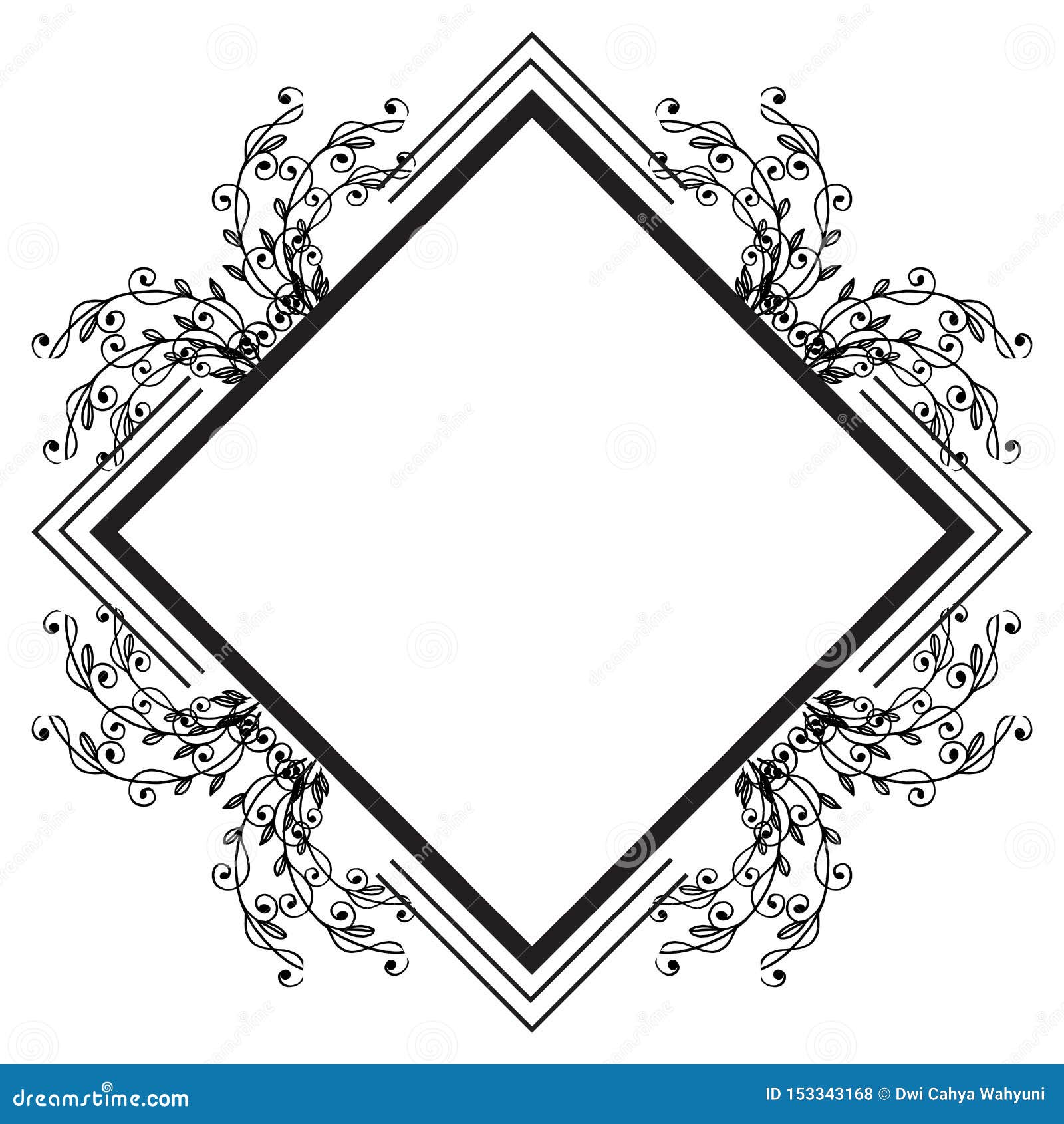 Black and White Elegant Leaves and Flowers, Various Pattern Card ...