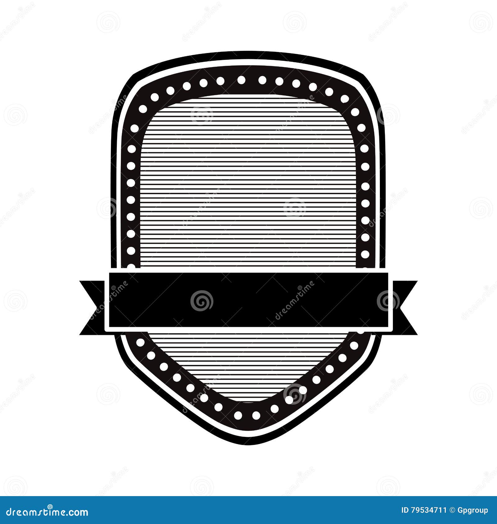 Black and White Emblem or Label Image Stock Vector - Illustration of ...
