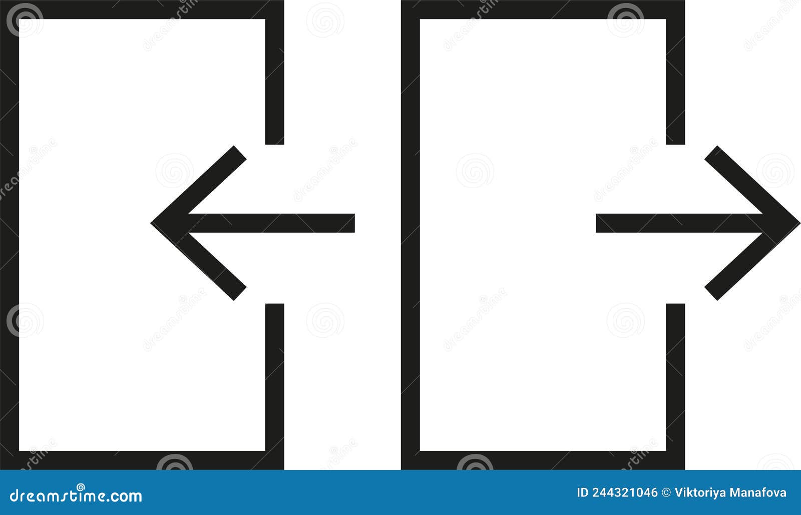 Exit and enter icons stock vector. Illustration of white - 244321046