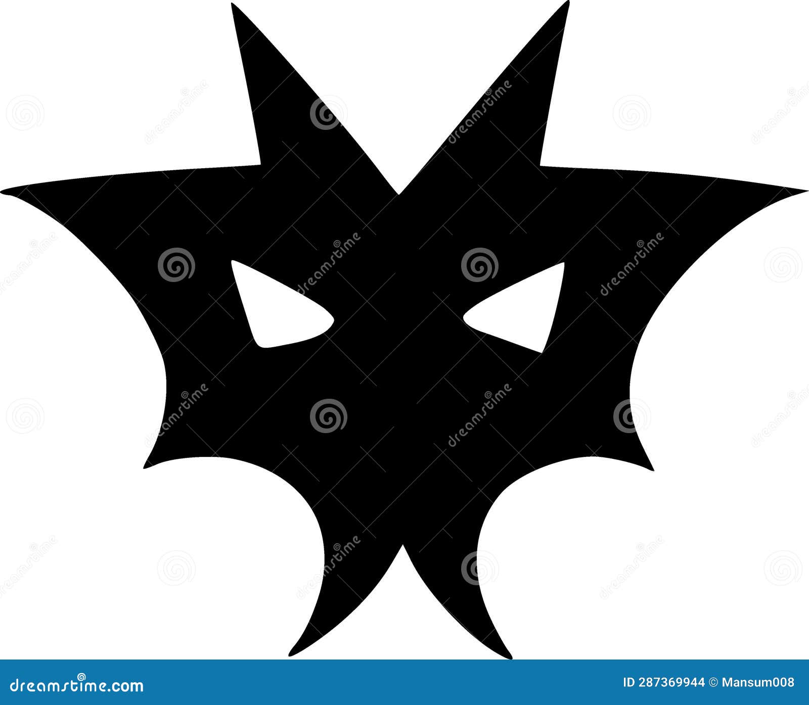 Black and White Evil Mask Illustration Stock Illustration ...