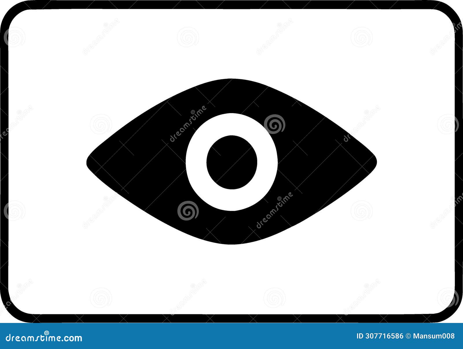 Black and White of Eye Icon Illustration Stock Illustration ...