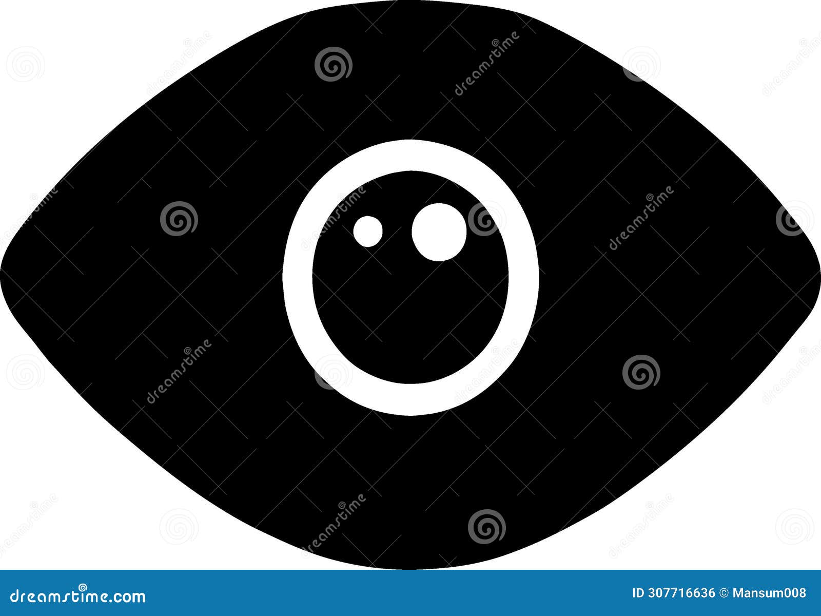 Black and White Eye Icon, Illustration Stock Illustration ...