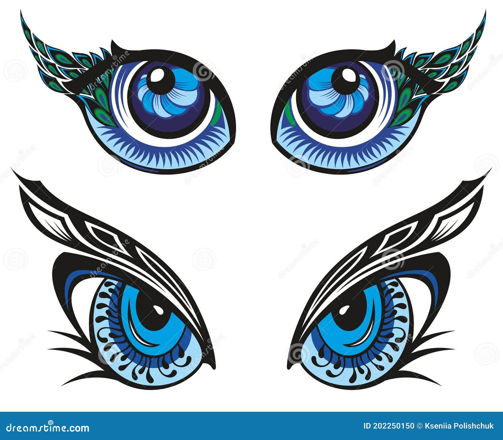 Eye Tattoo Design Element.the Third Eye Vector Illustration. Tattoo ...