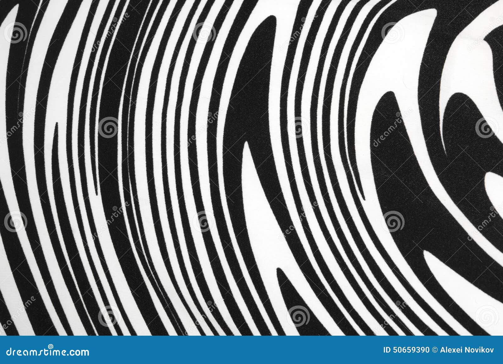 Black and White Fabric with Swirl or Zebra Pattern Stock Photo - Image ...