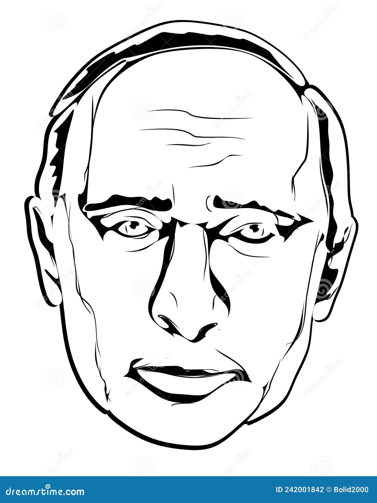 Face of Putin editorial photography. Illustration of federation - 242001842