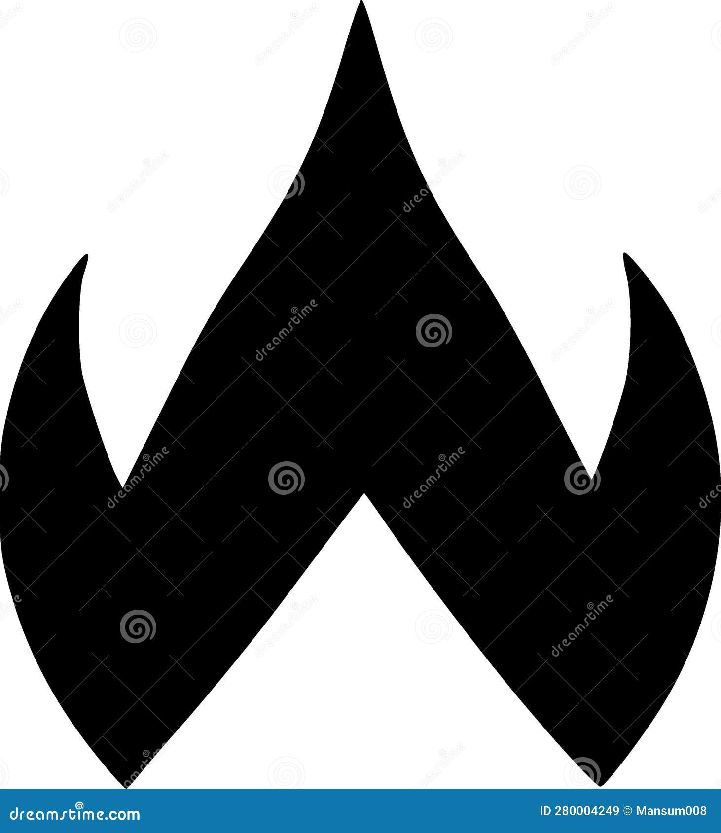 Black and White of Fire Icon Shape Stock Illustration - Illustration of ...