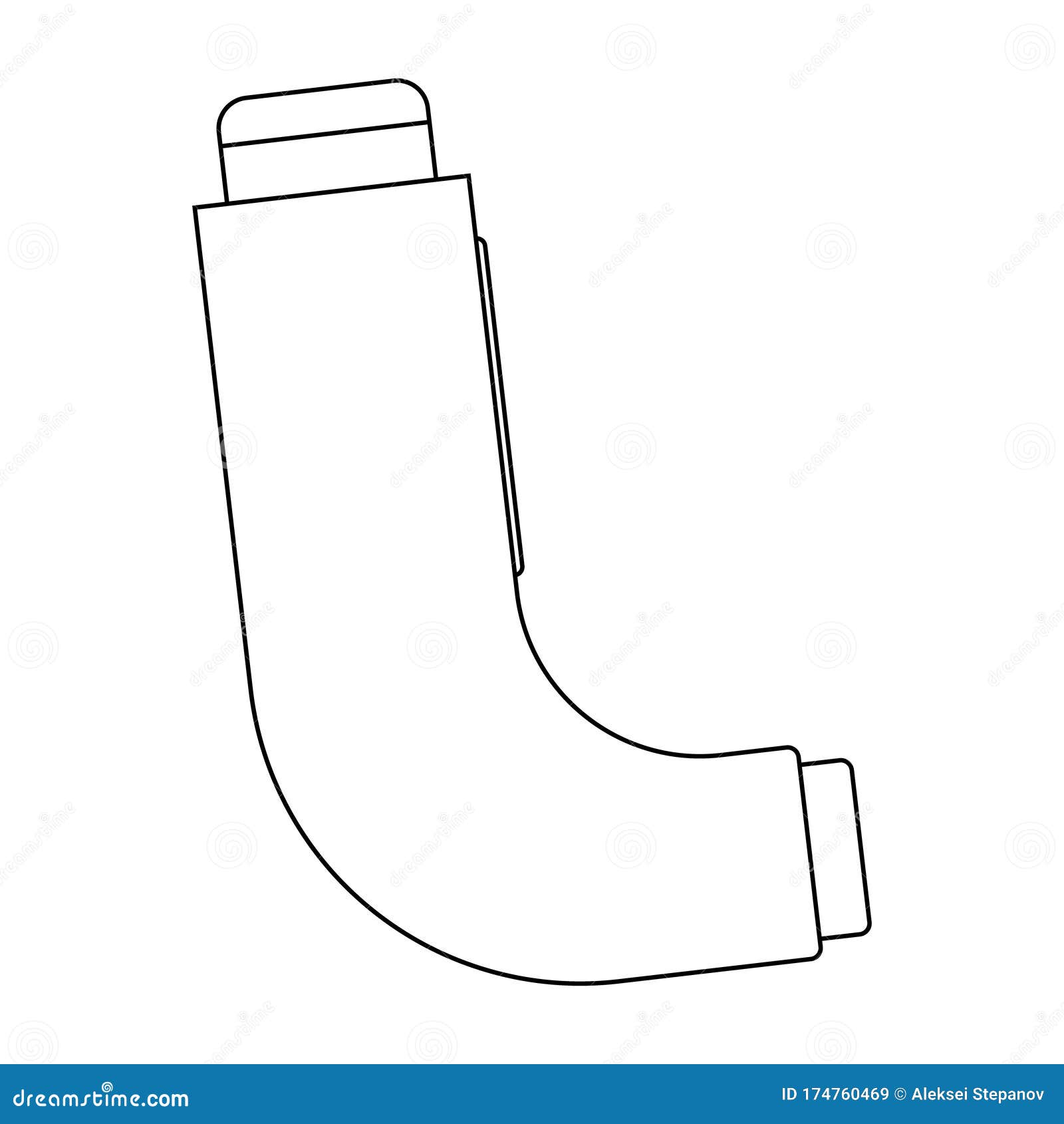 Black and White Flat Vector Icon of Medical Inhalation Stock ...