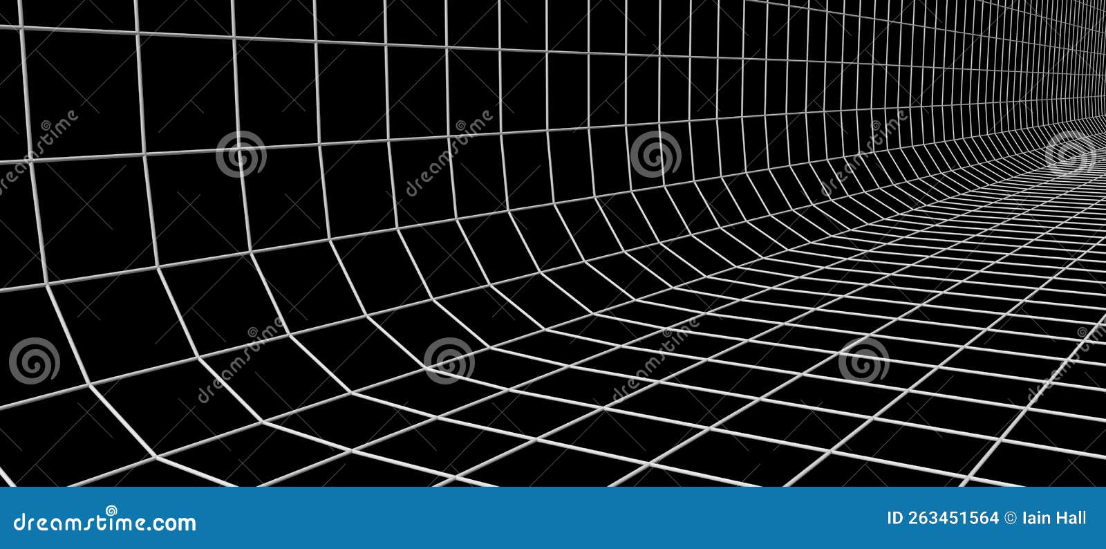 Black and White Floor Wall 3d Mesh Grid Creating a Perspective Effect ...