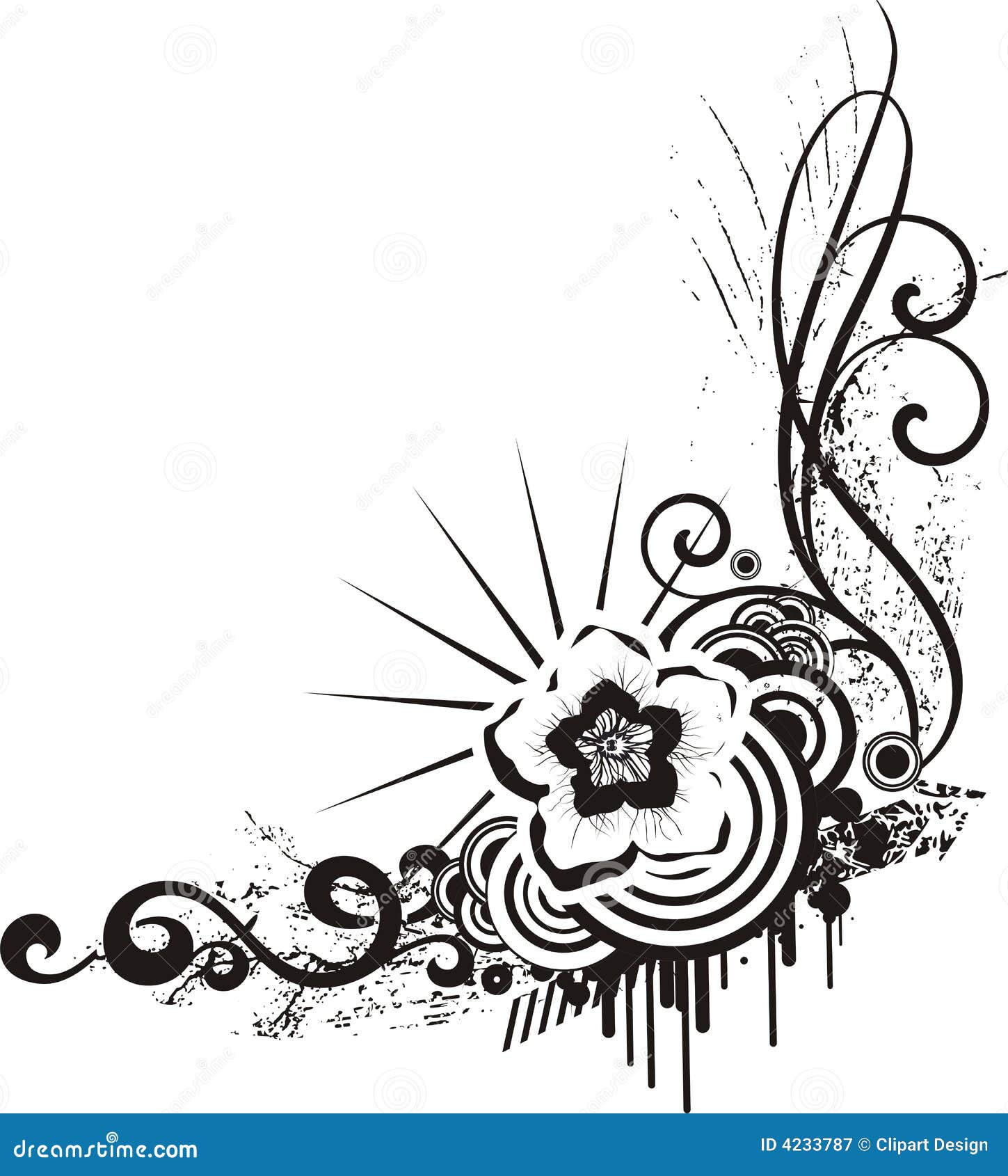Black & White Floral Designs Stock Vector - Illustration of graphic ...