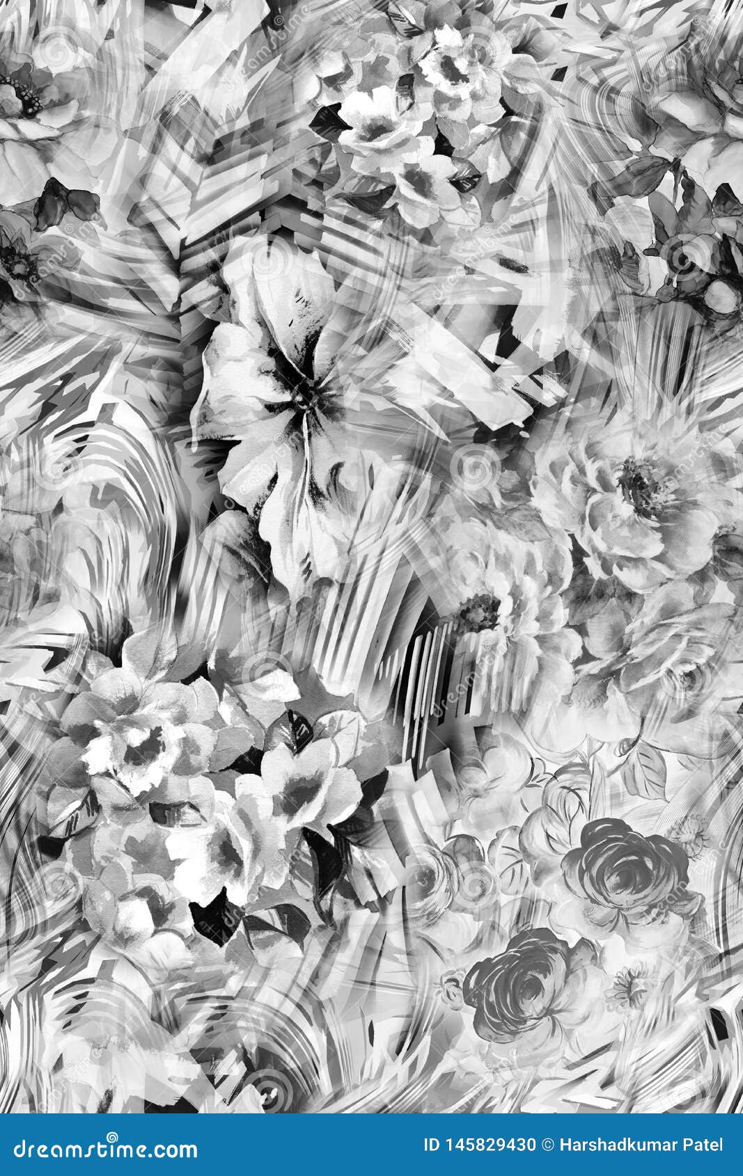 Abstract Colorful Block Print Pattern Stock Illustration - Illustration ...